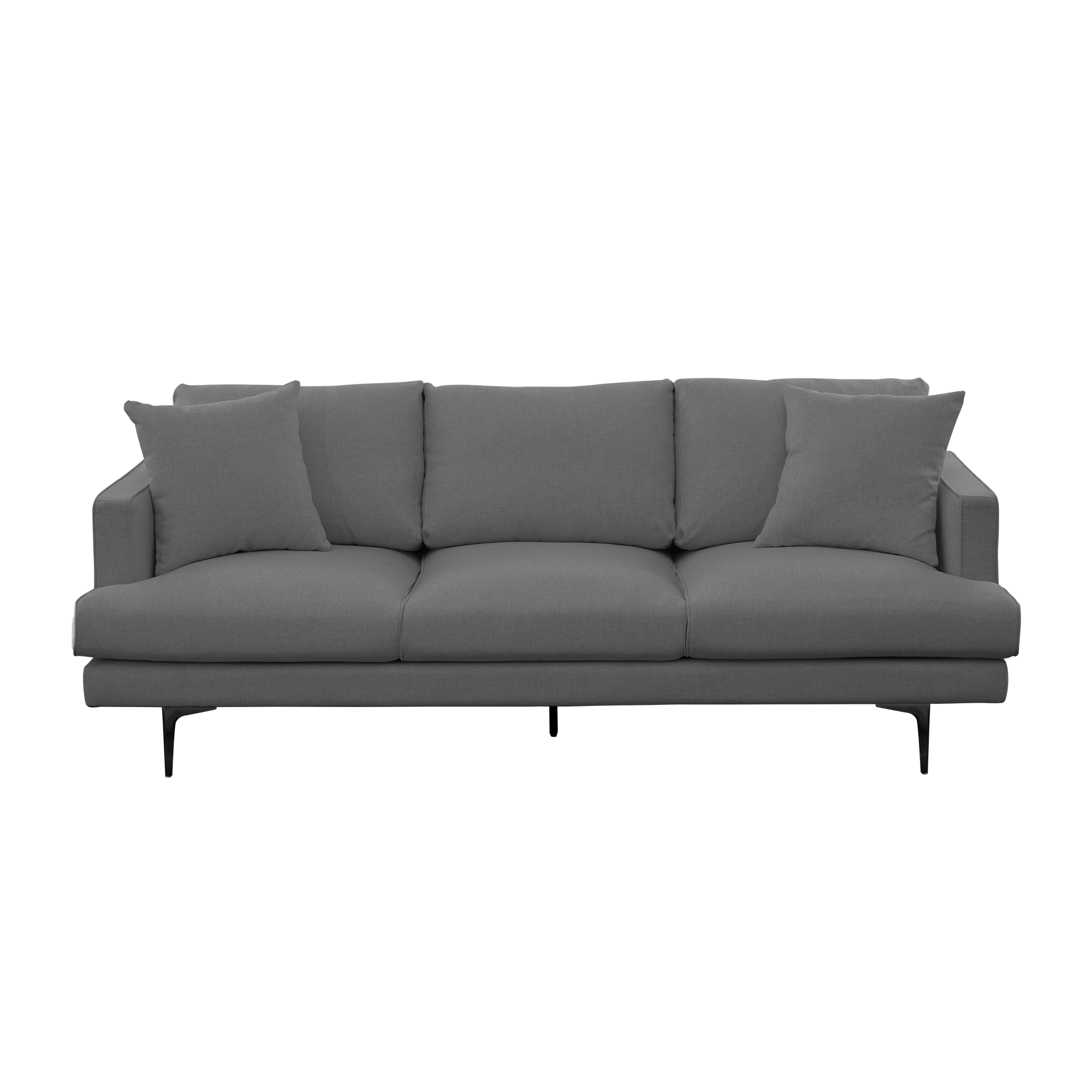 Declan 3 Seater Sofa - Black, Charcoal Grey, Declan by HipVan | HipVan