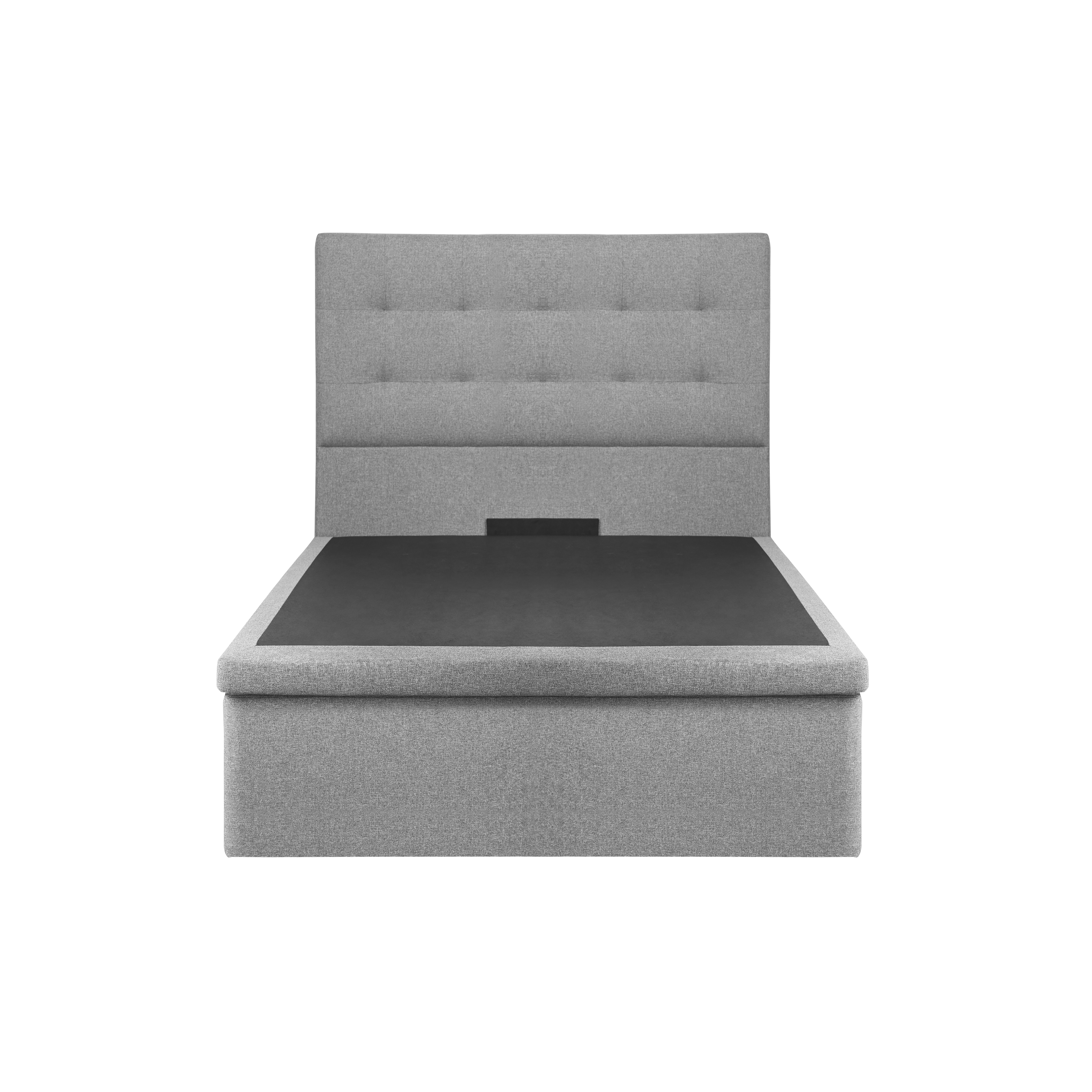 ESSENTIALS Super Single Headboard Storage Bed - Coal (Faux leather ...