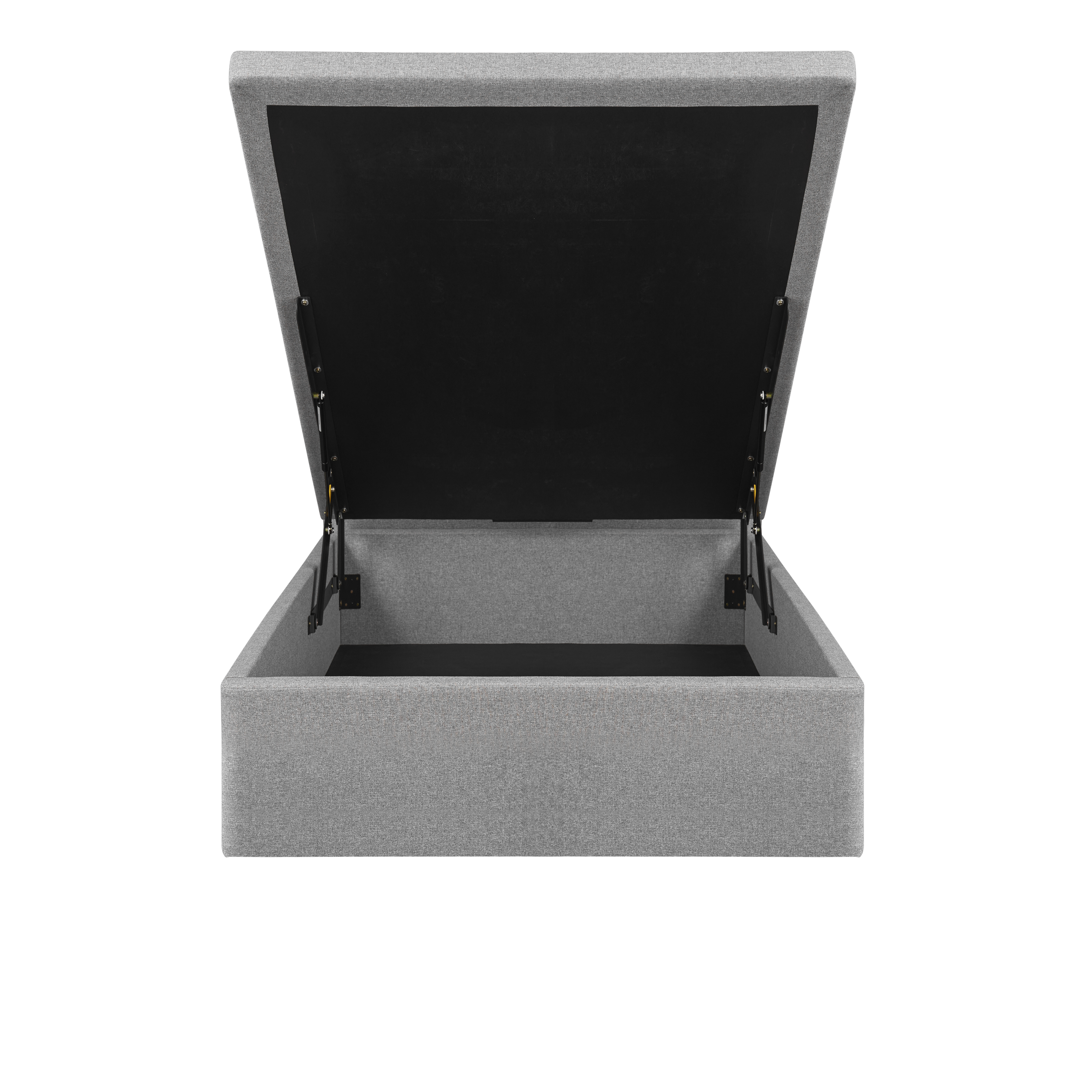 ESSENTIALS Super Single Headboard Storage Bed - Coal (Faux leather ...