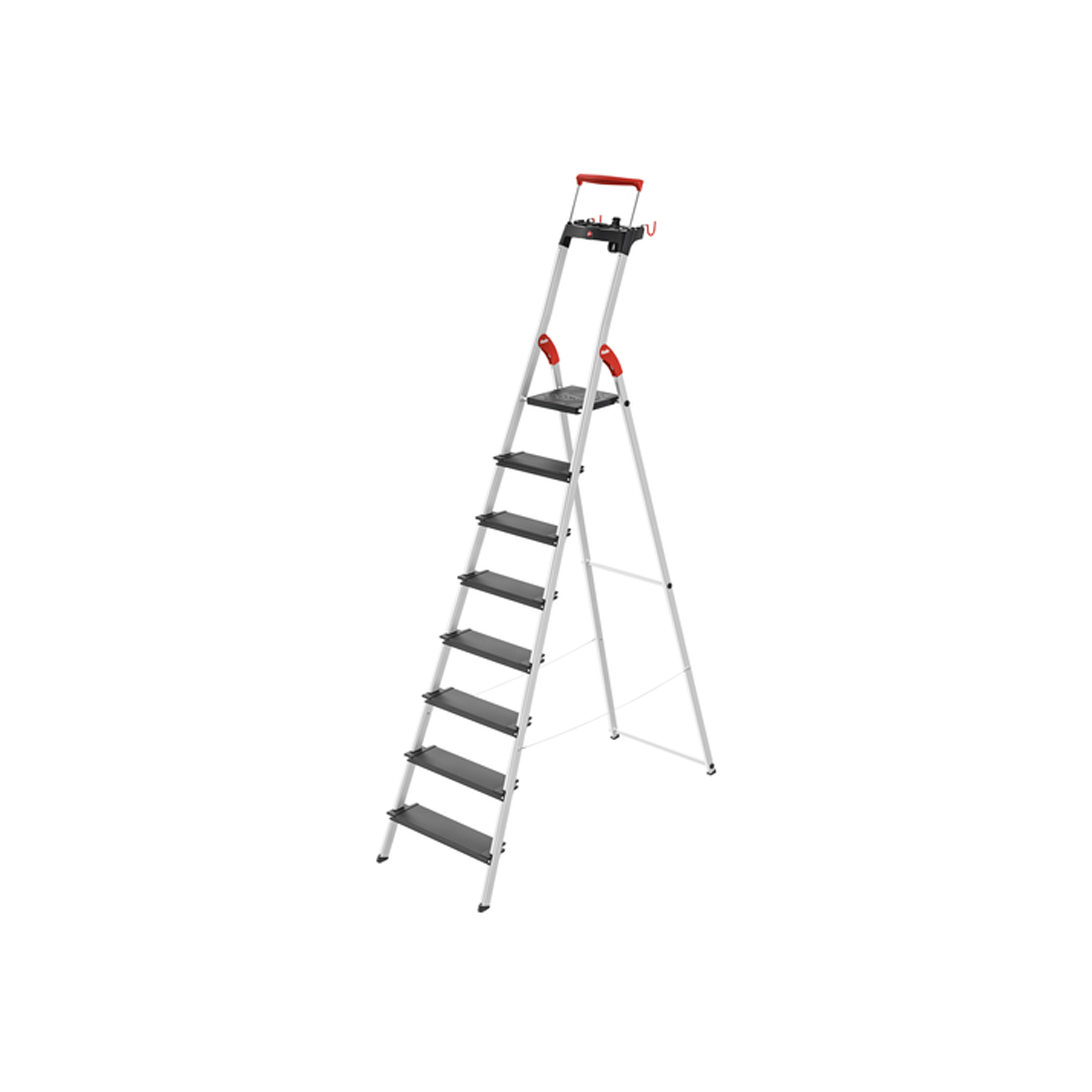Hailo L100 Aluminium 8 Step Folding Ladder, Hailo | HipVan
