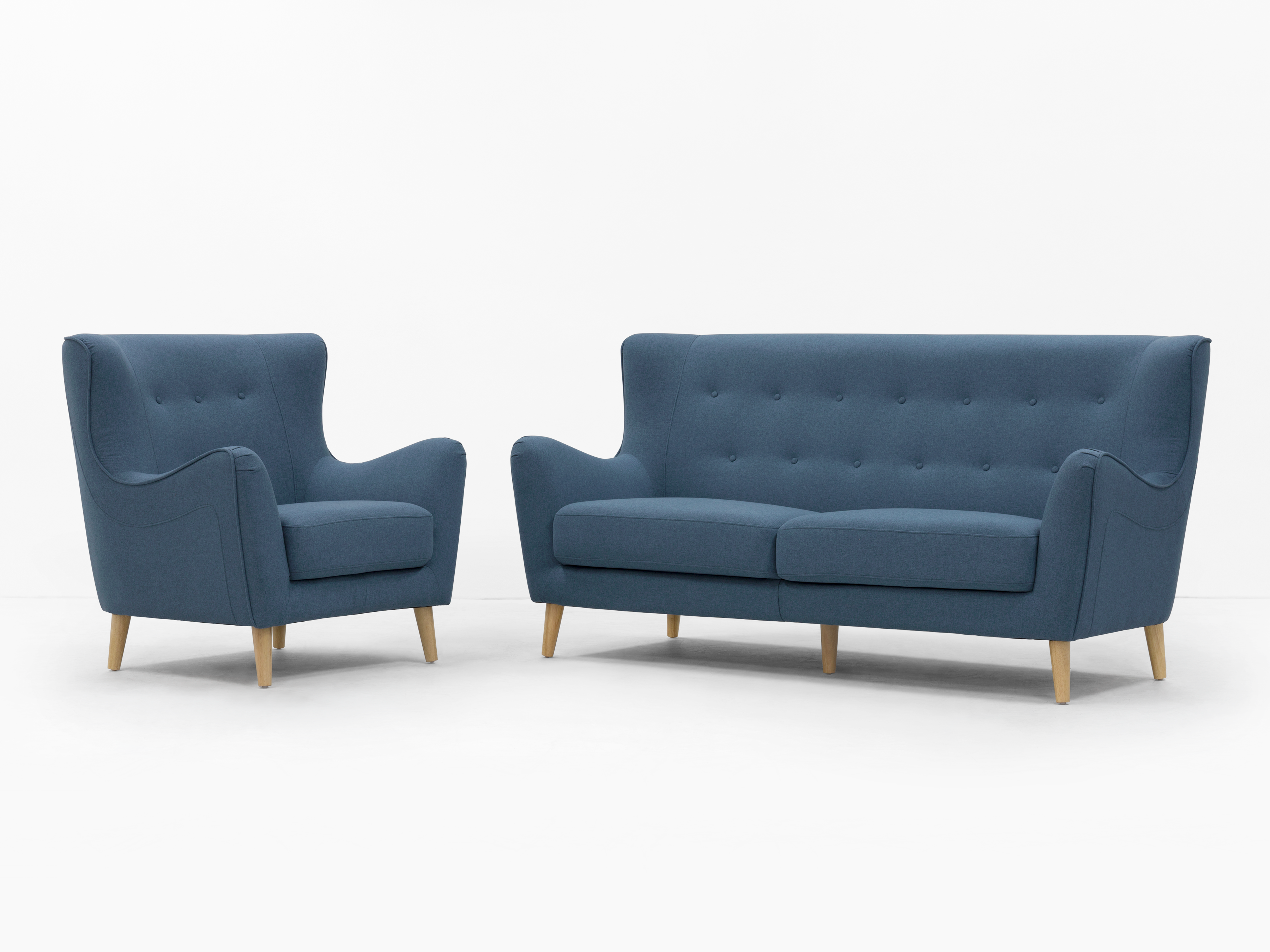 Jacob 3 Seater Sofa - Denim, HV Modern Sofas & Lounge Chairs | HipVan