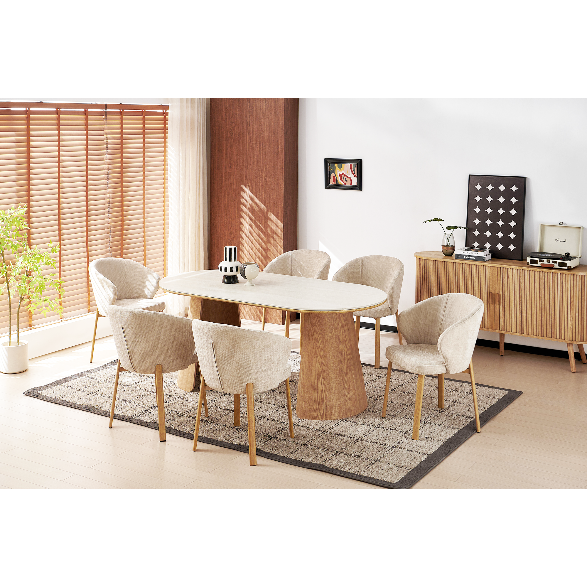Apollo Dining Table 1.8m - Oak (Sintered Stone), Dining Tables by ...