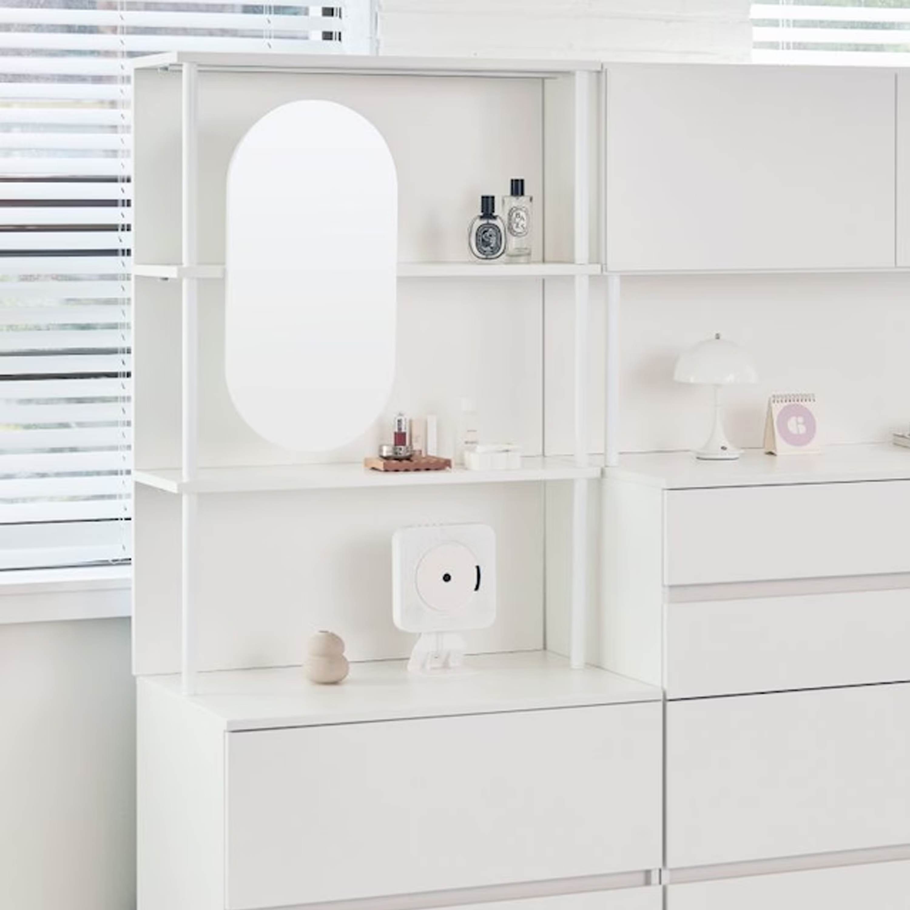 Saffron Dressing Table Stand with Open Shelves, Saffron by HIpVan | HipVan