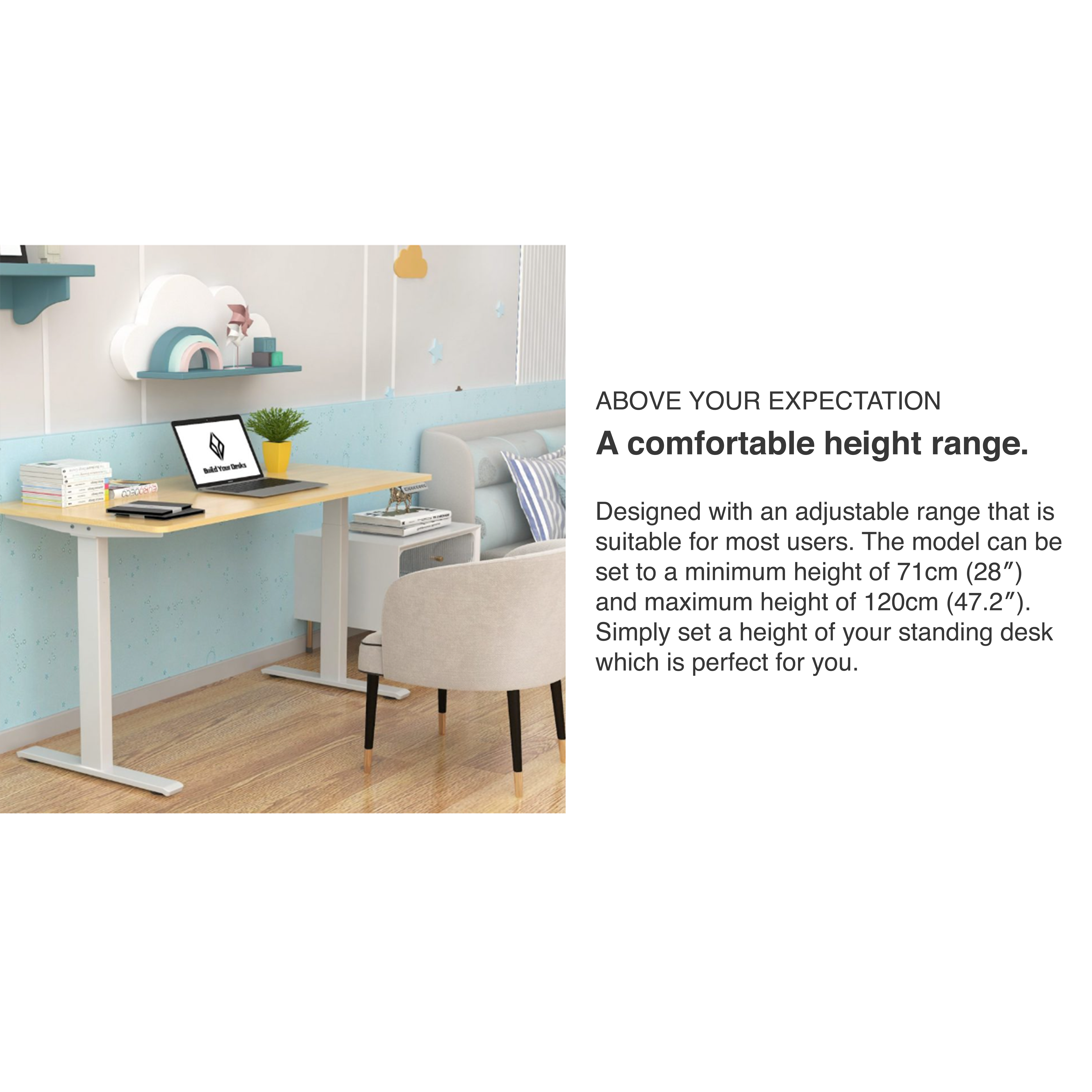 X1 Adjustable Table - Black frame, Oak MDF (2 Sizes), Build Your Desks ...