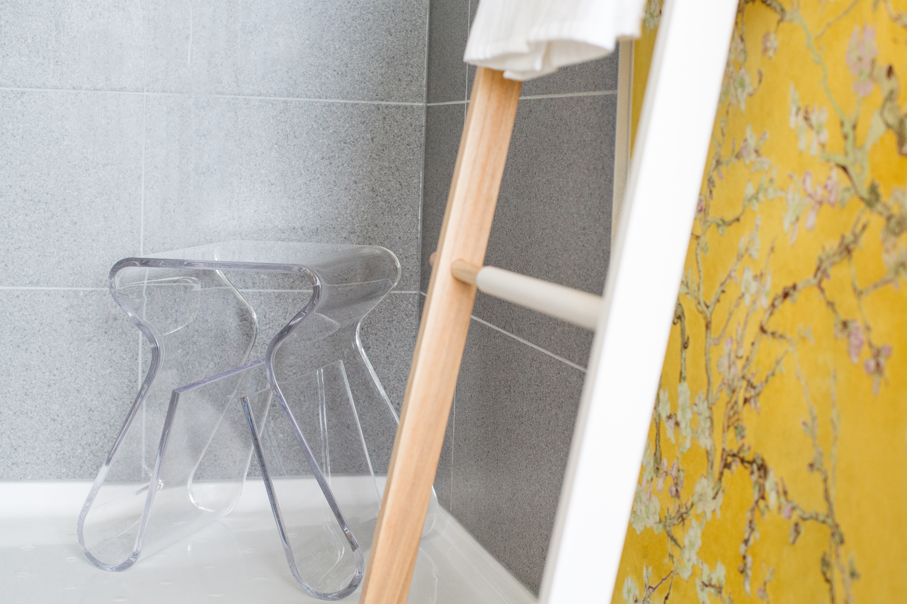 Magino Stool with Magazine Rack - Clear, Umbra Home Accents | HipVan