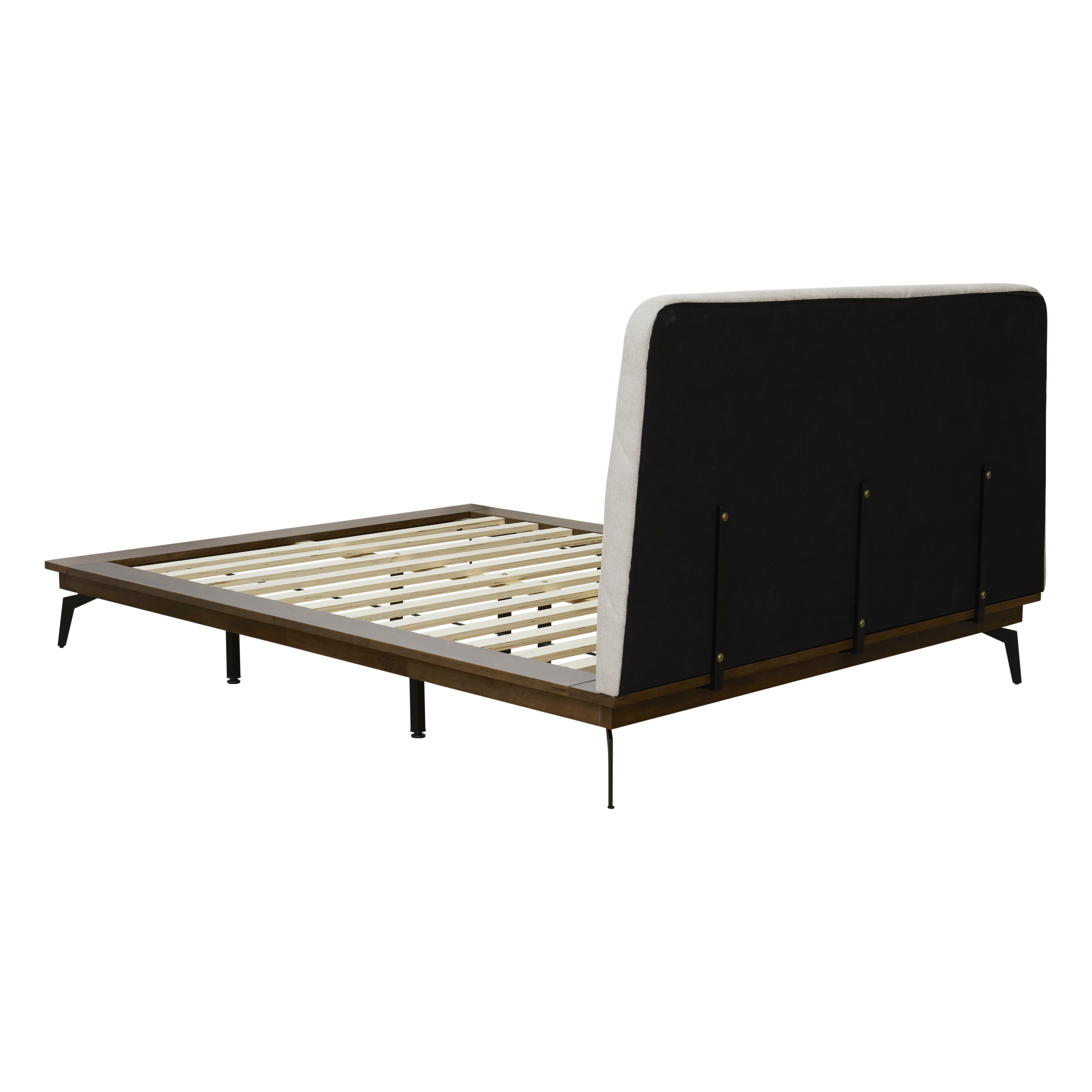 Addison Queen Platform Bed - Walnut, Beige, HV Modern Beds & Bedroom ...