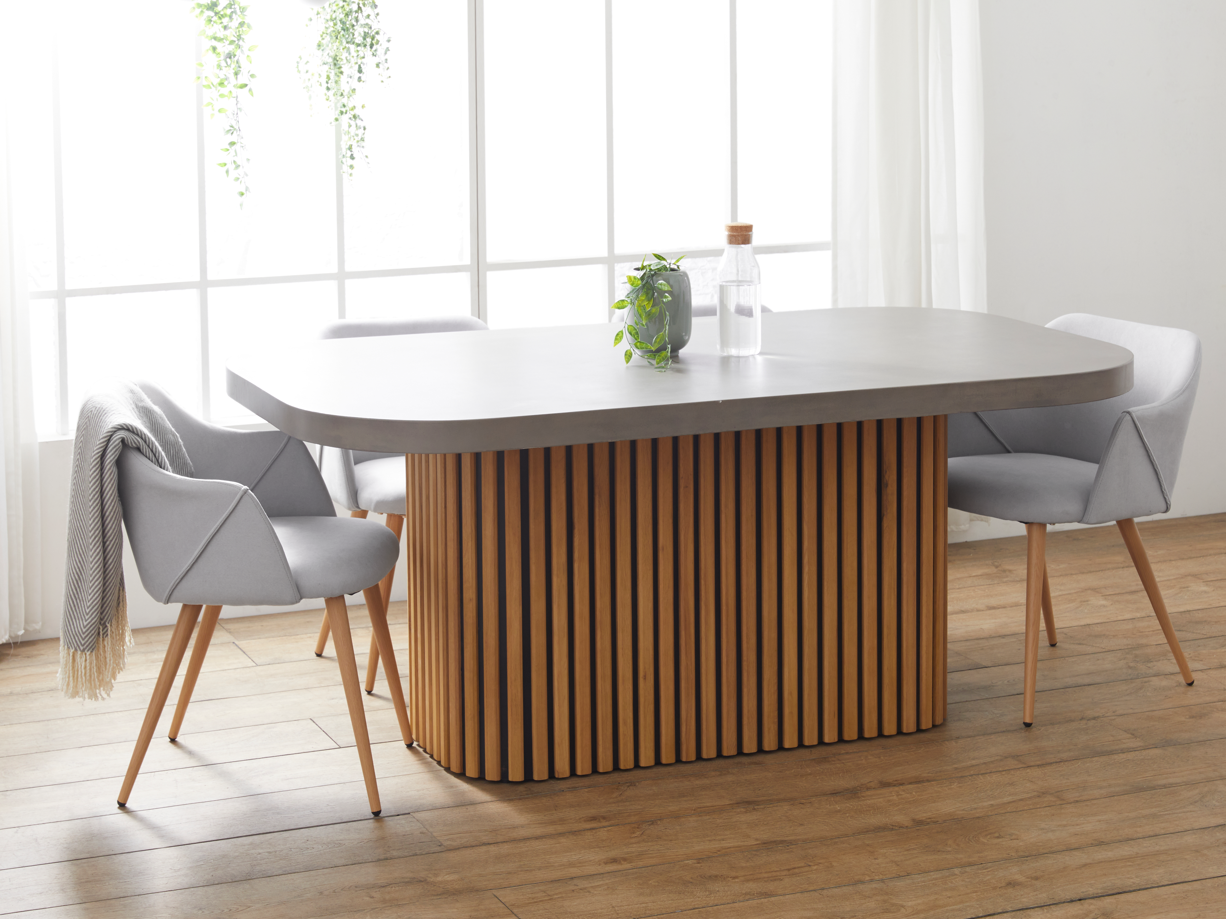 Ellie Concrete Dining Table 1.8m, Ellie by HipVan | HipVan