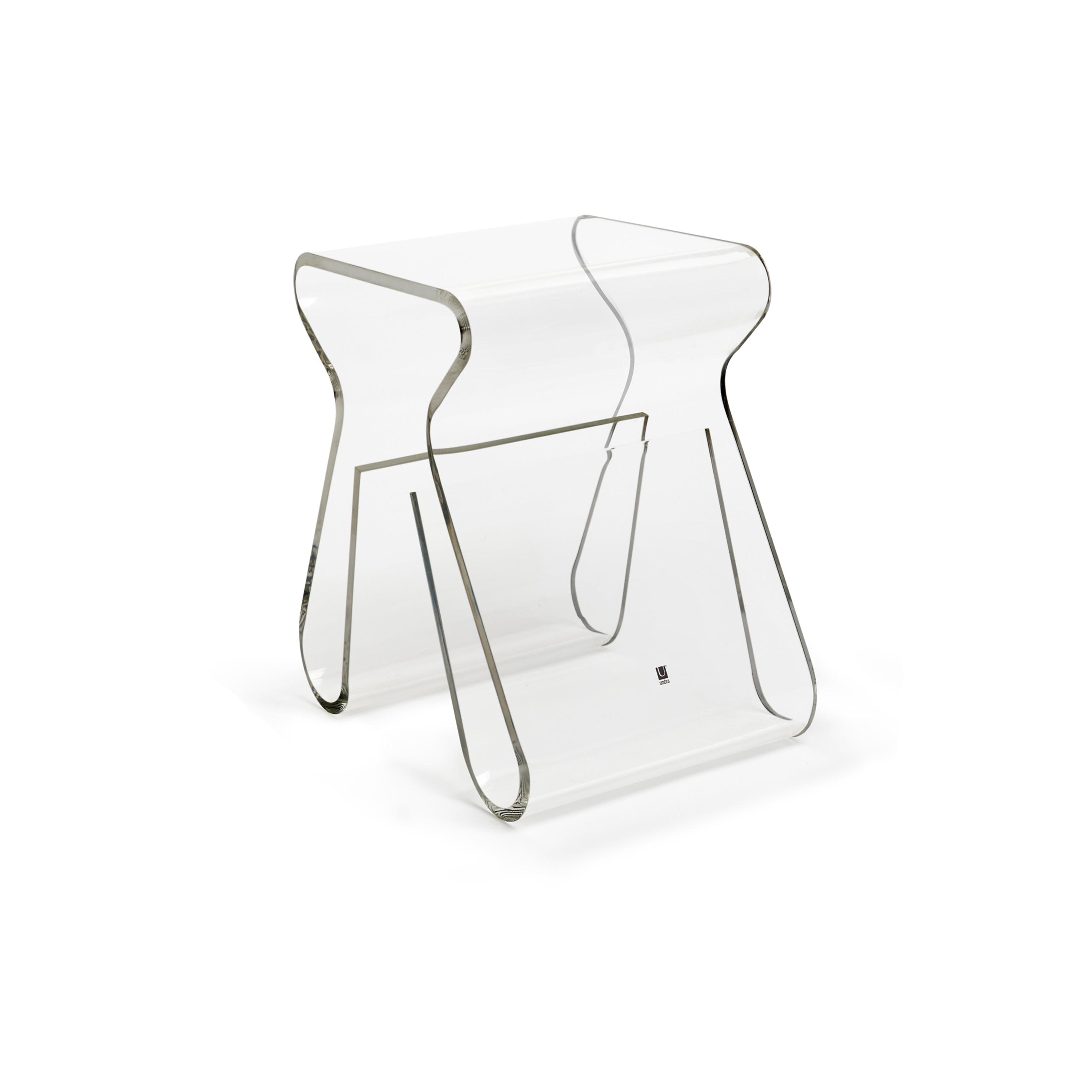 Magino Stool with Magazine Rack - Clear, Umbra Home Accents | HipVan