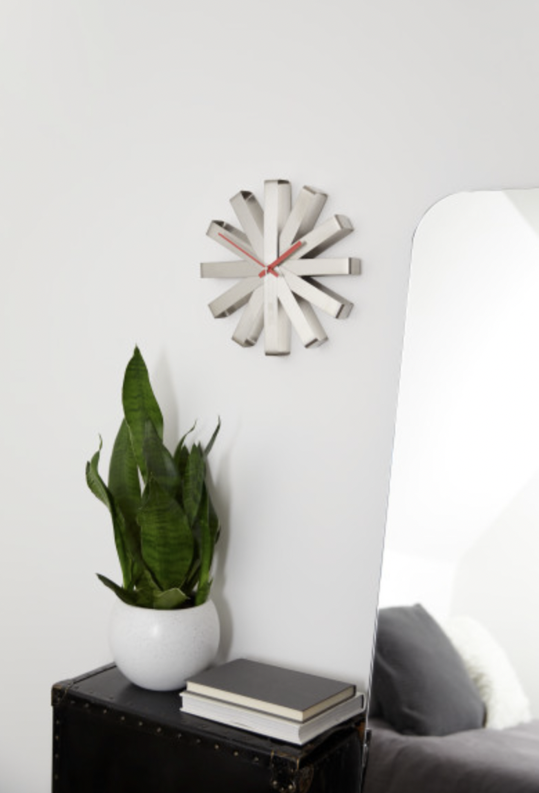 Ribbon Wall Clock - Steel, Umbra Home Accents | HipVan