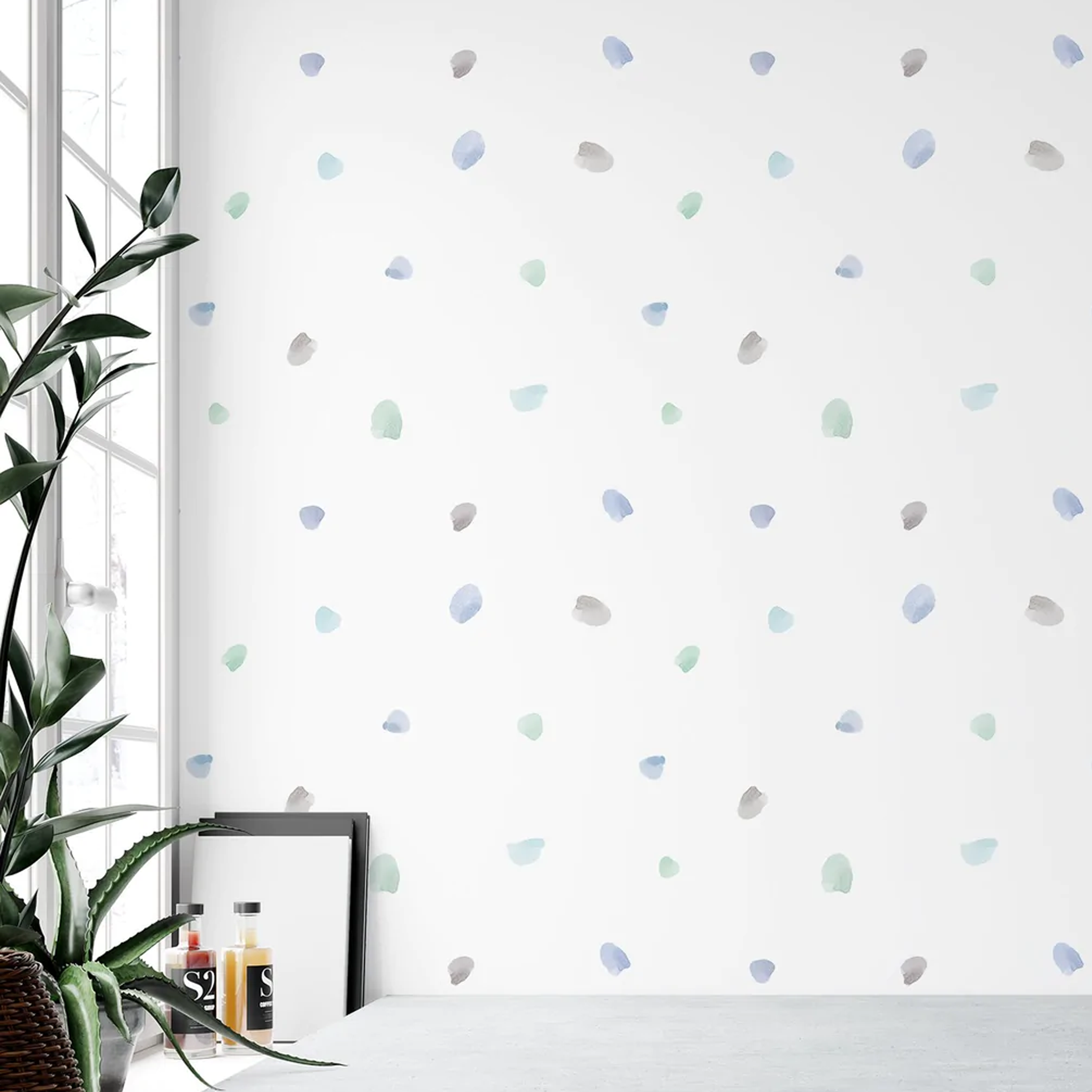 Urban Li'l Irregular Blobs Fabric Decal - Seafoam, Urban Li'l | HipVan