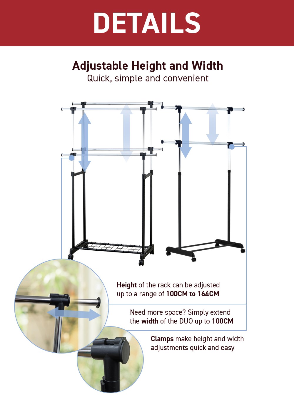 Rene Duo Portable Laundry Rack, Rene | HipVan