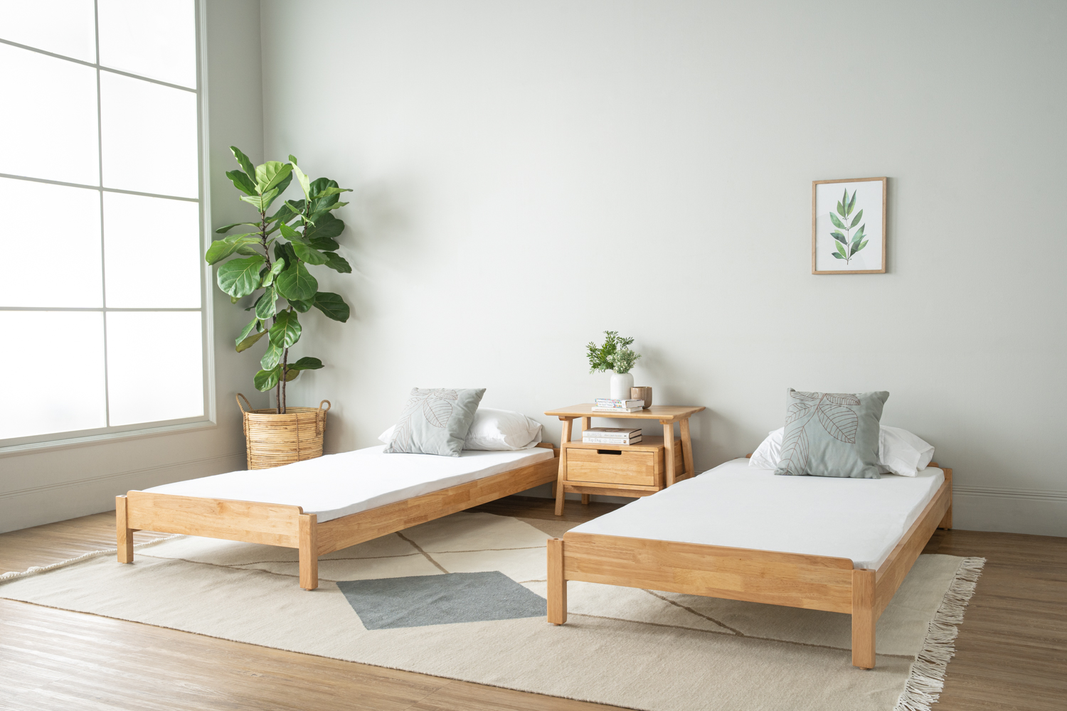 Hans Stackable Single Bed - Natural, HV Modern Beds & Bedroom Storage ...