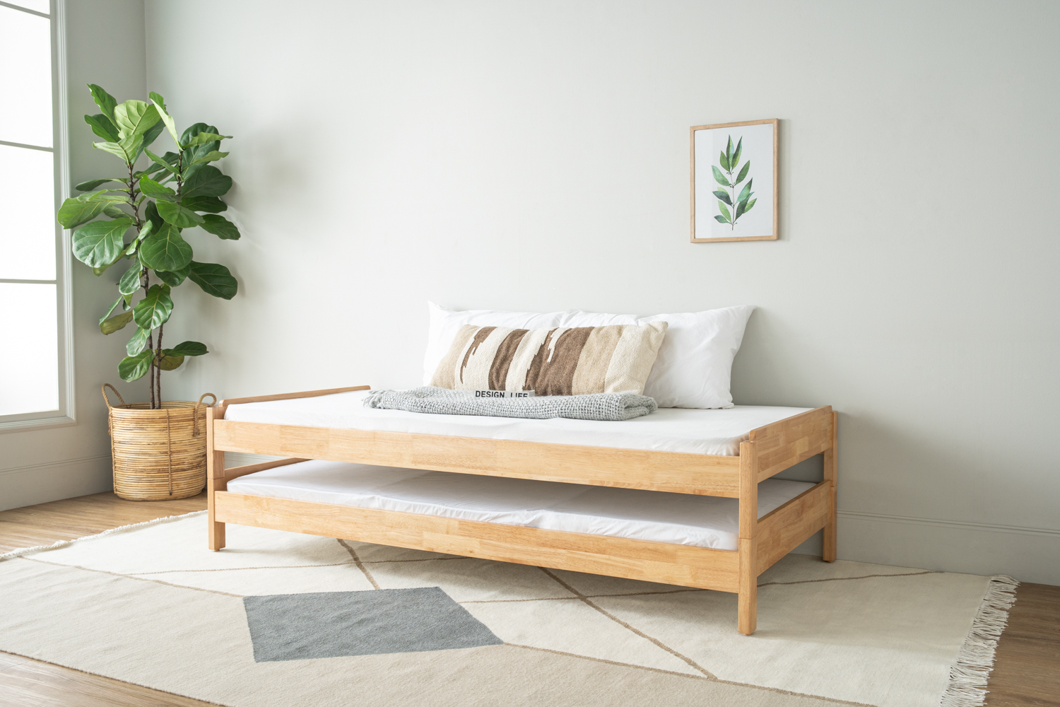 Hans Stackable Single Bed - Natural, HV Modern Beds & Bedroom Storage ...