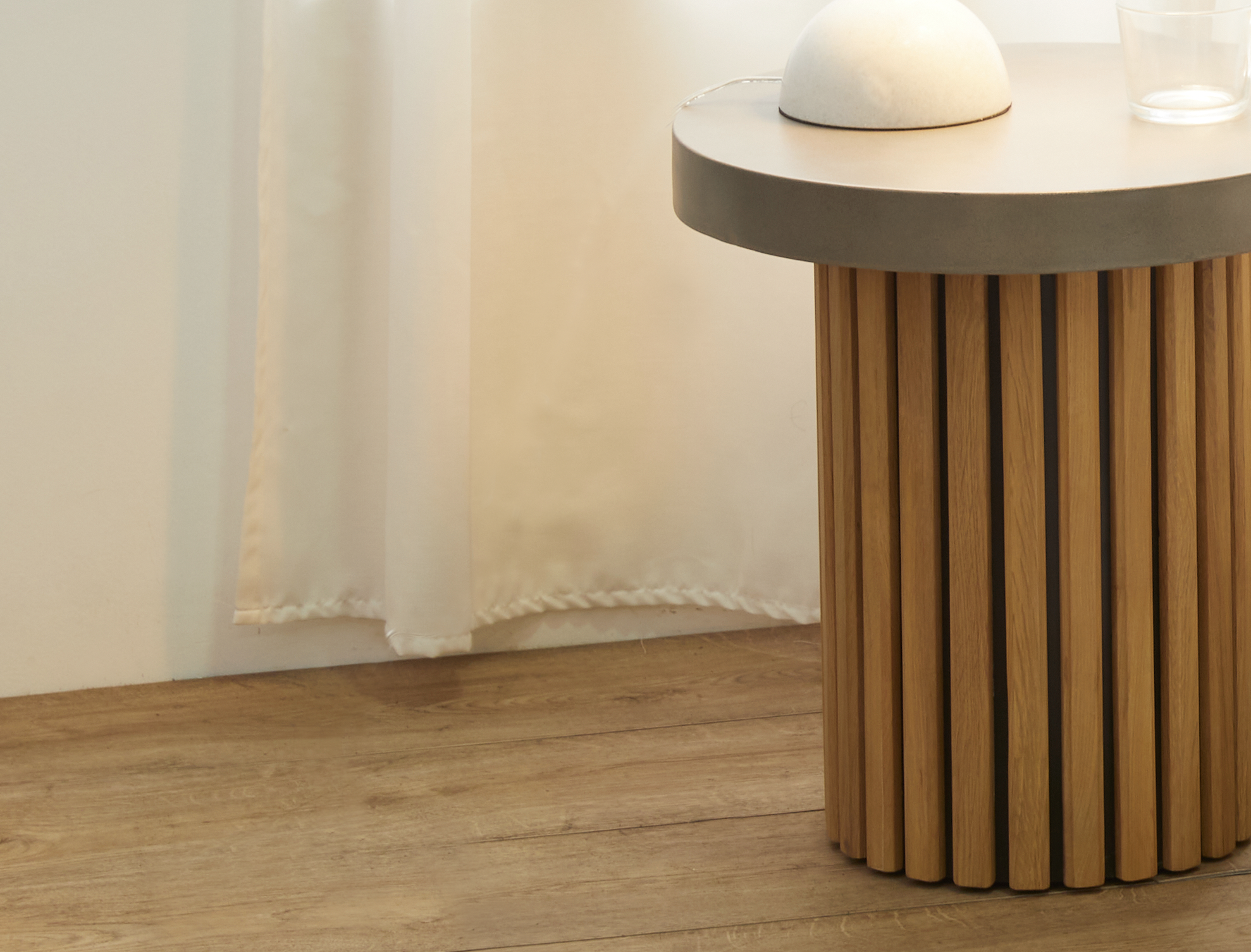 Ellie Round Concrete Side Table, HV Atelier Dining Tables & Chairs | HipVan