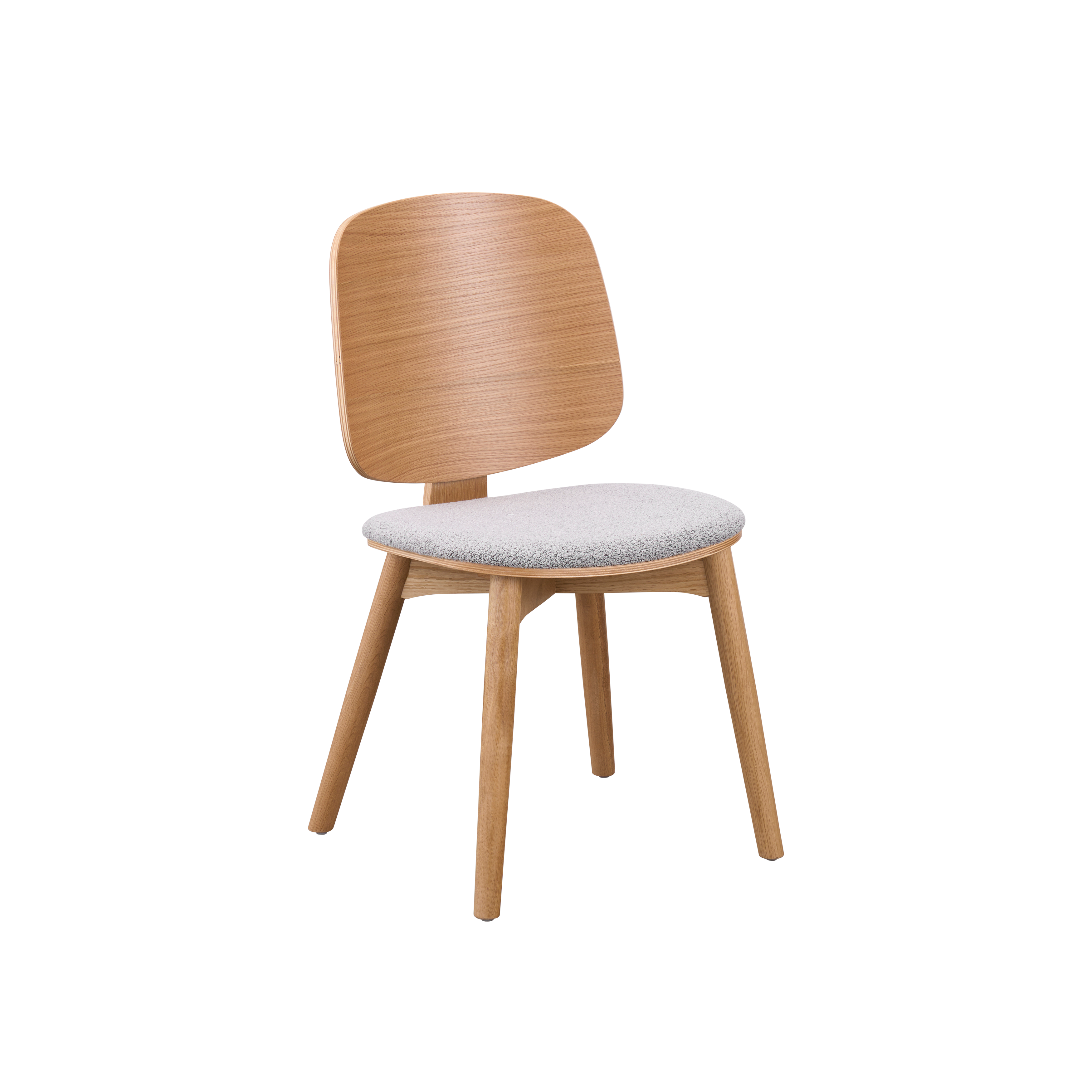 Rena Chair - Oak, Grey (Fabric), Rena by HipVan | HipVan