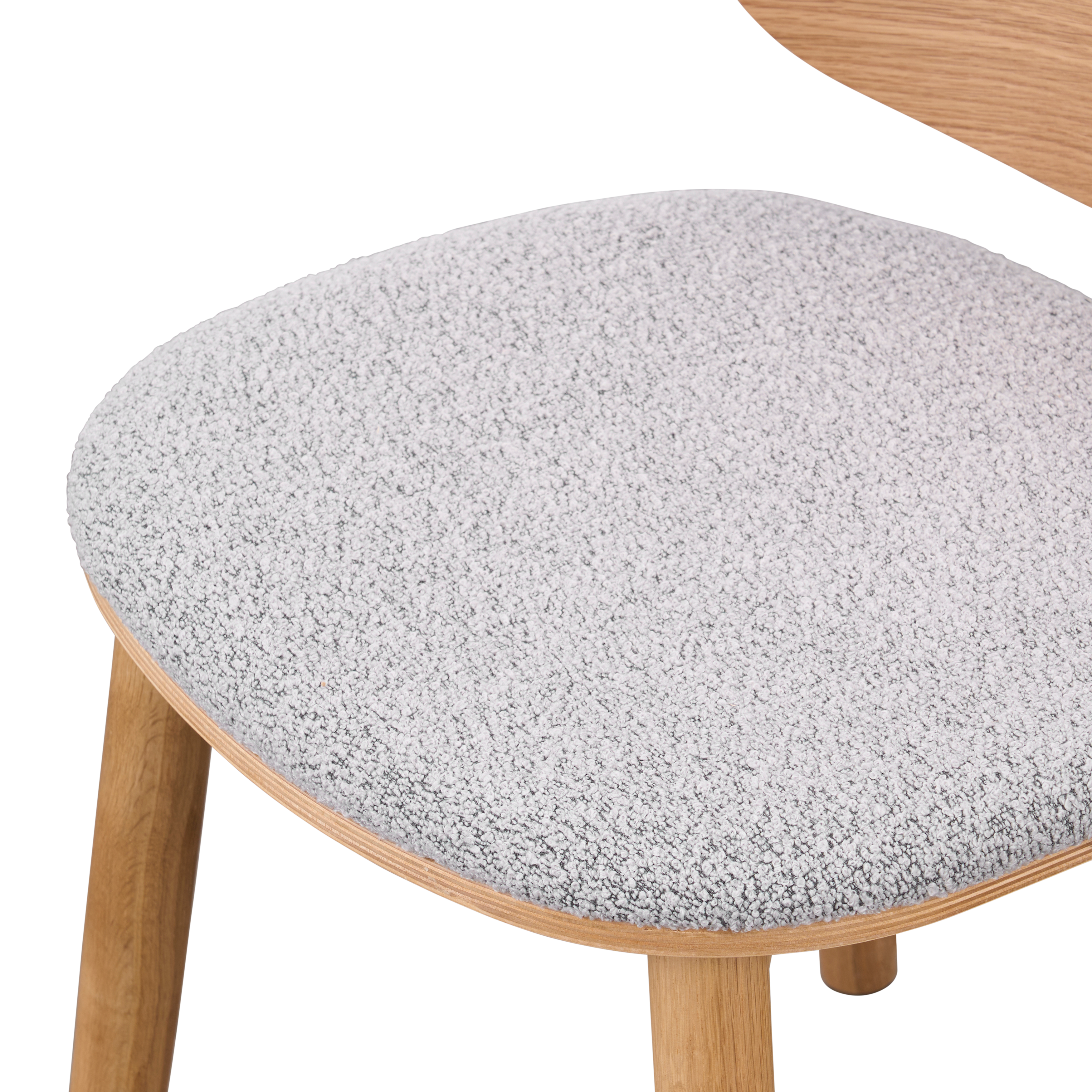 Rena Chair - Oak, Grey (Fabric), Rena by HipVan | HipVan