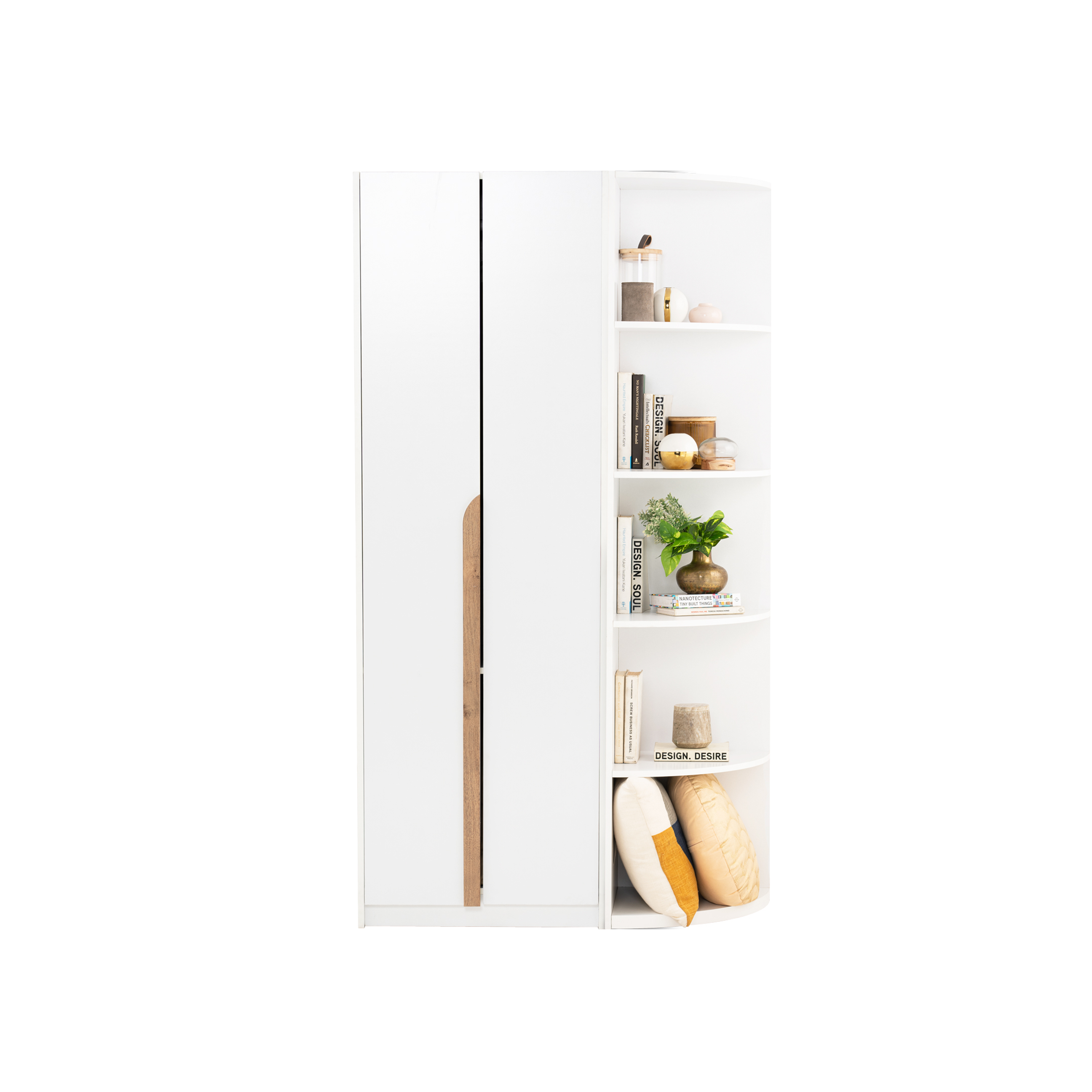 Miah Wardrobe Open Shelves Extension - White, Miah by HipVan | HipVan