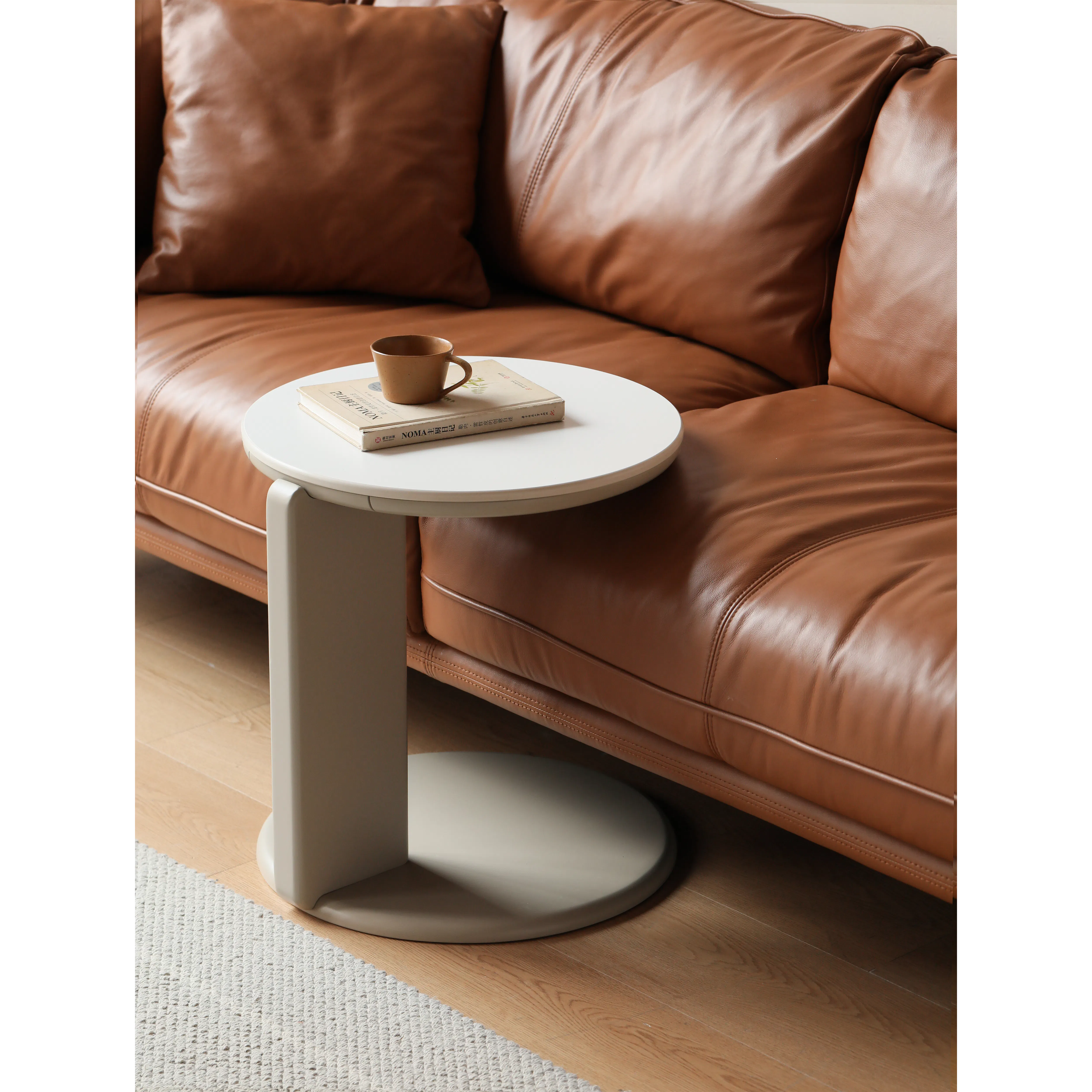 Blair Round Side Table - Grey, Sintered Stone, Round Coffee Tables by ...