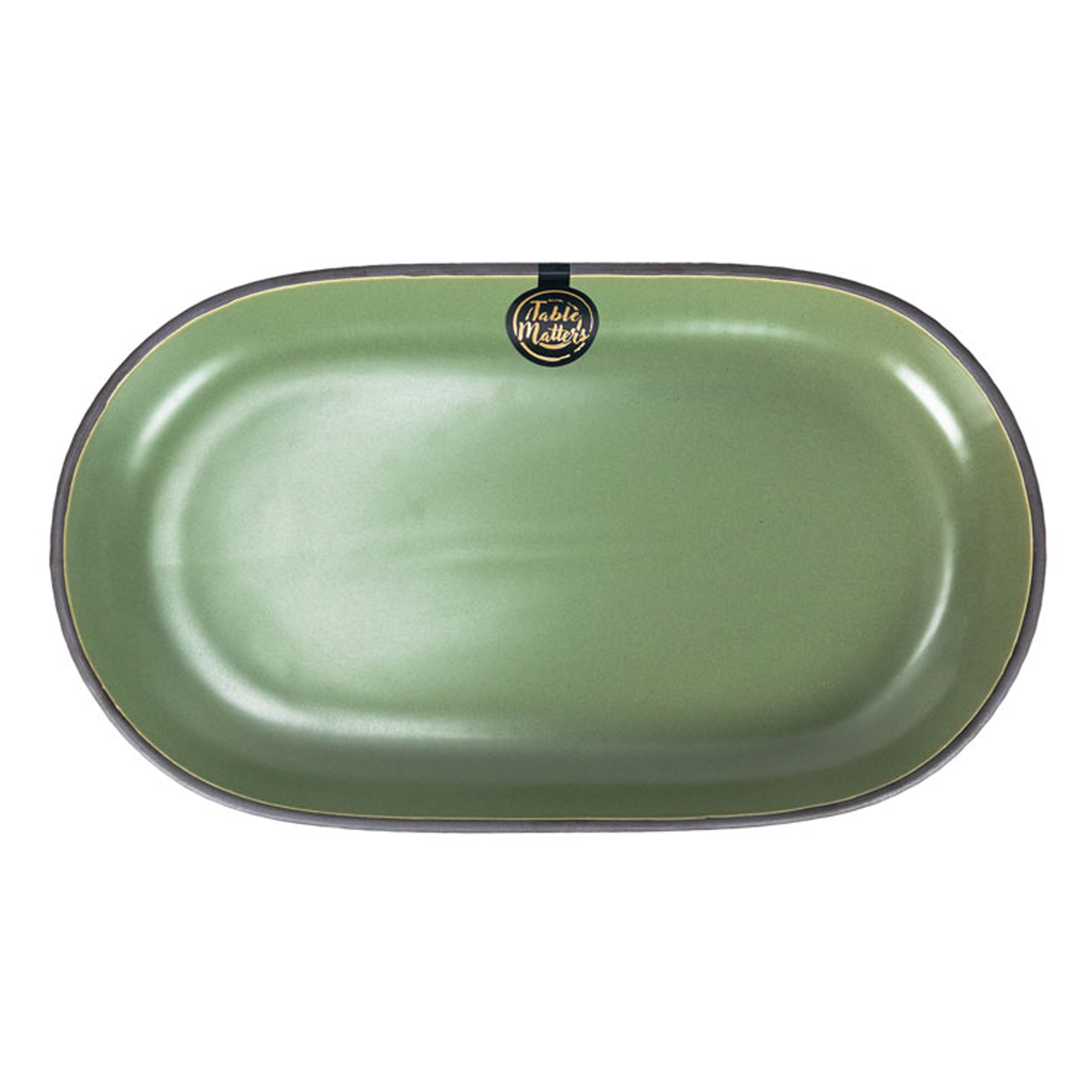 Table Matters Tove Olive 12 inch Oval Shaped Plate, Table Matters | HipVan