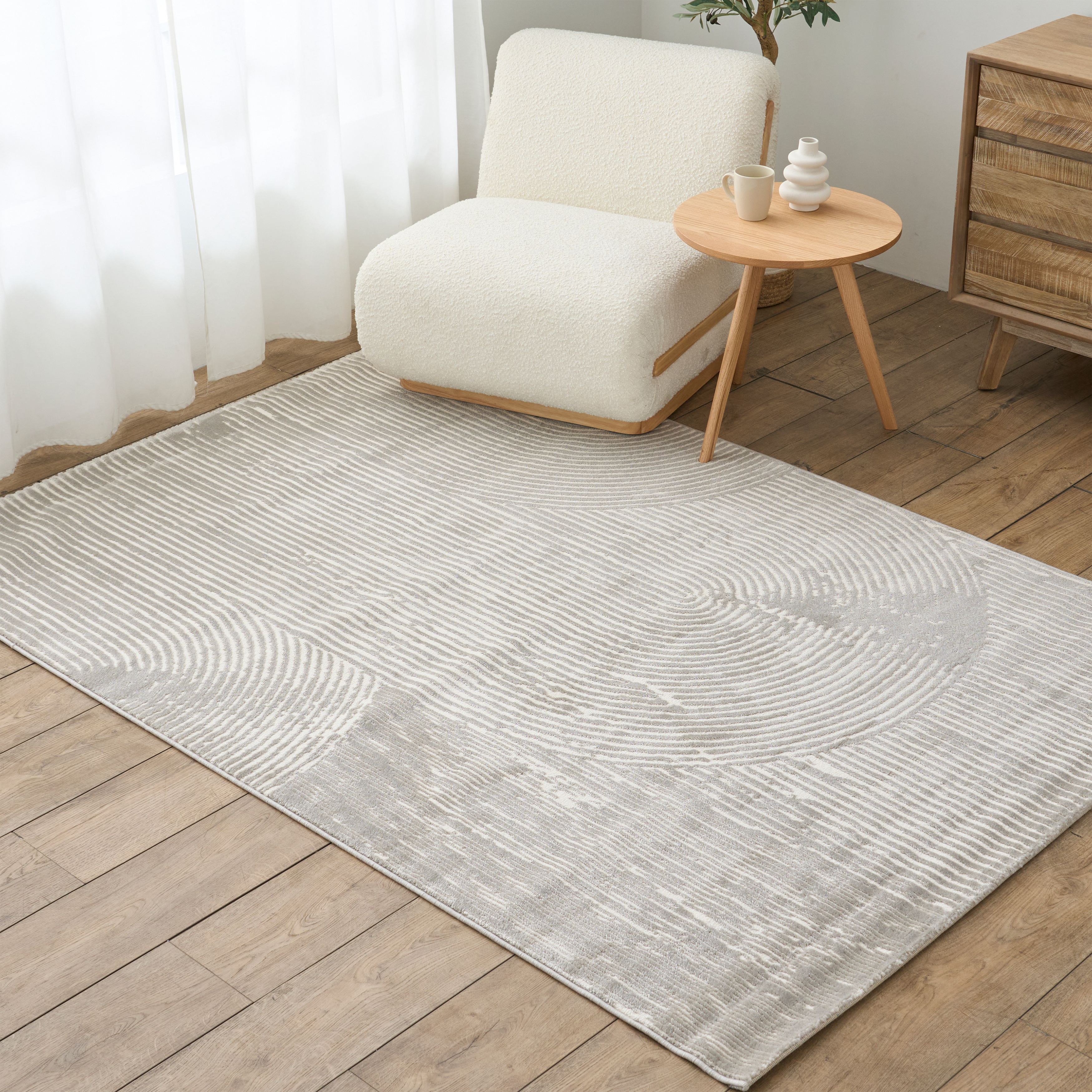 Nico Low Pile Rug - Curveform (3 Sizes), Rugs by HipVan | HipVan