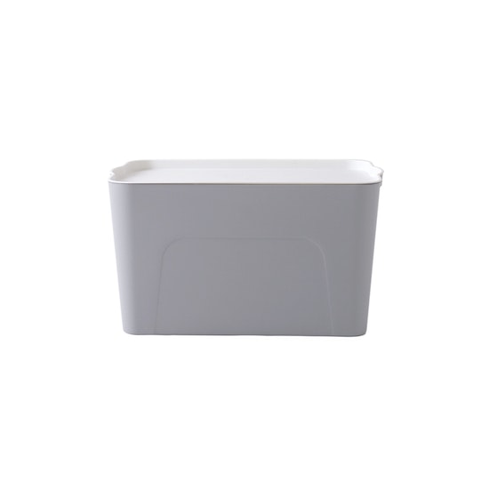 Clayton 8L Grey Storage Box with White Lid, Storage Essentials by ...