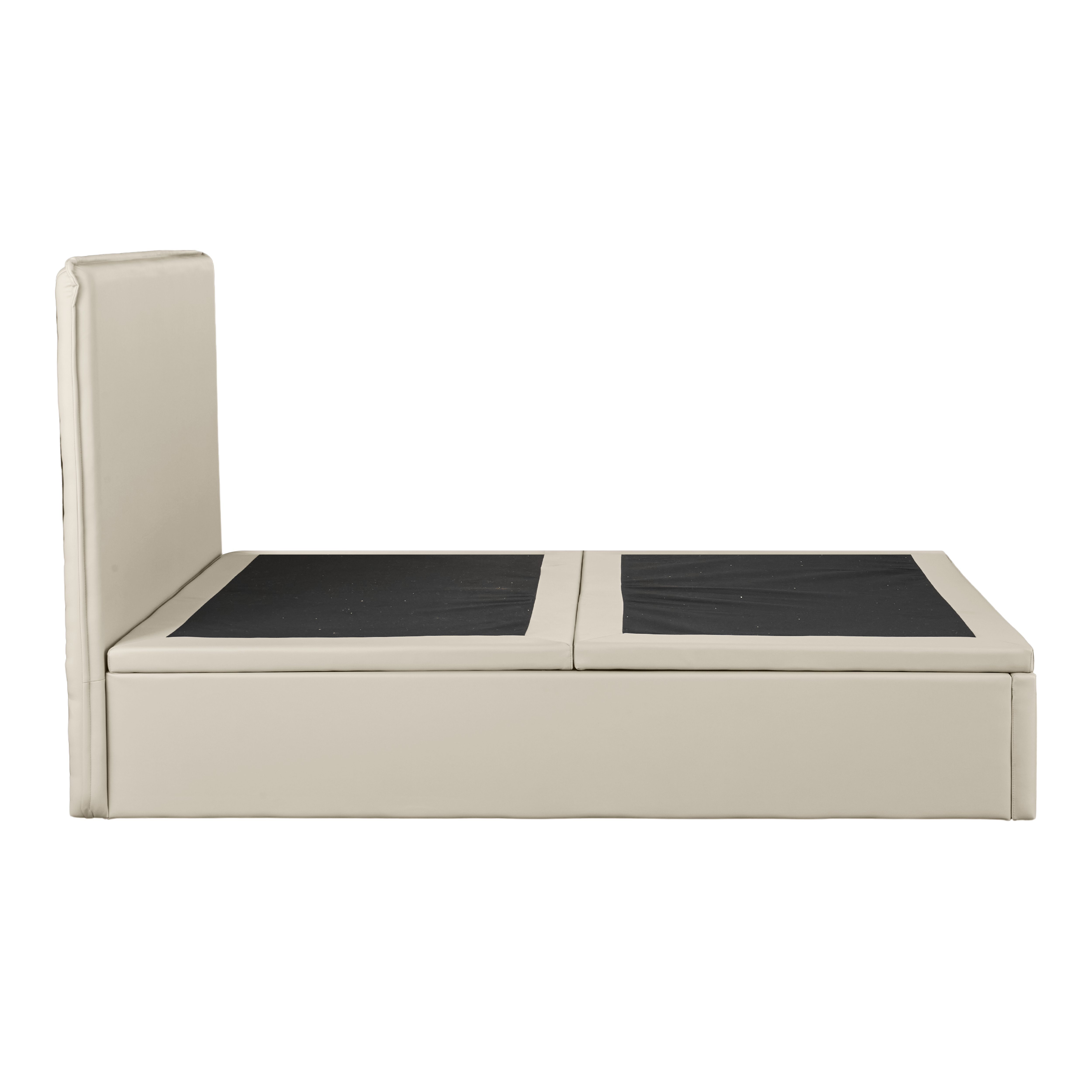 Arthur Super Single Storage Bed - Ivory (Faux Leather), Arthur by ...
