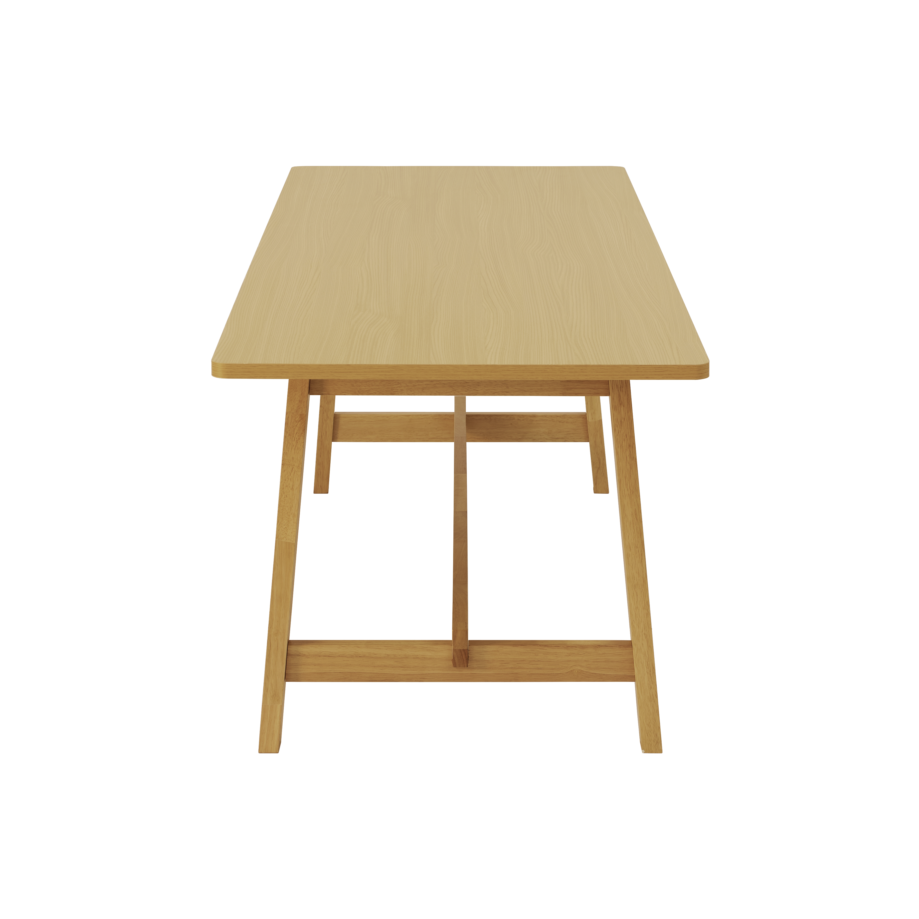 Haynes Dining Table 2.2m in Oak with 4 Greta Chairs in Natural, Dining ...