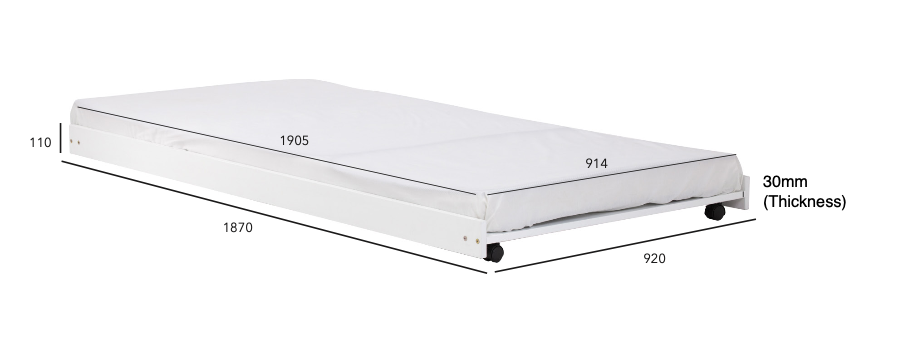 Barrett Single Bed - White, HV Basic Beds & Bedroom Storage | HipVan