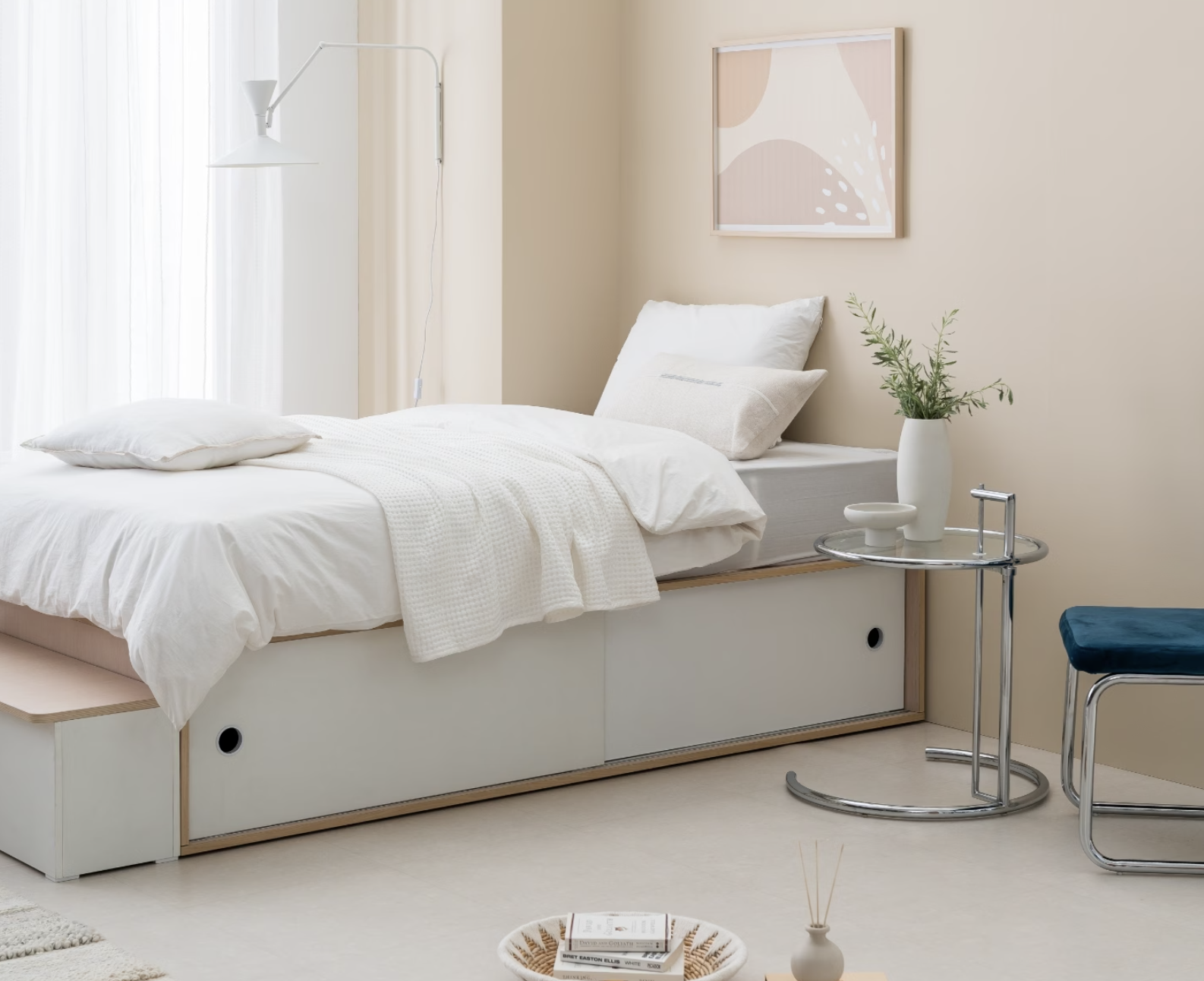Buy Super Single Bed Frame in Singapore: Super Single Storage Bed