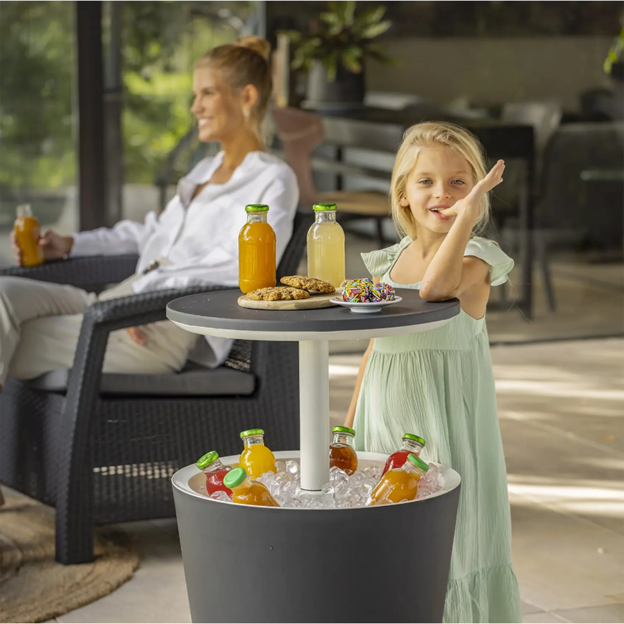 Cool Outdoor Cool Box / Bar Side Table - Graphite, Keter Outdoor ...