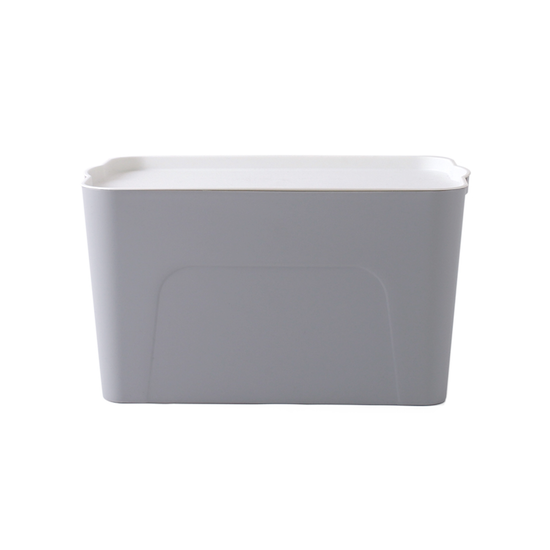 Clayton 28L Grey Storage Box with White Lid, Storage Essentials by ...