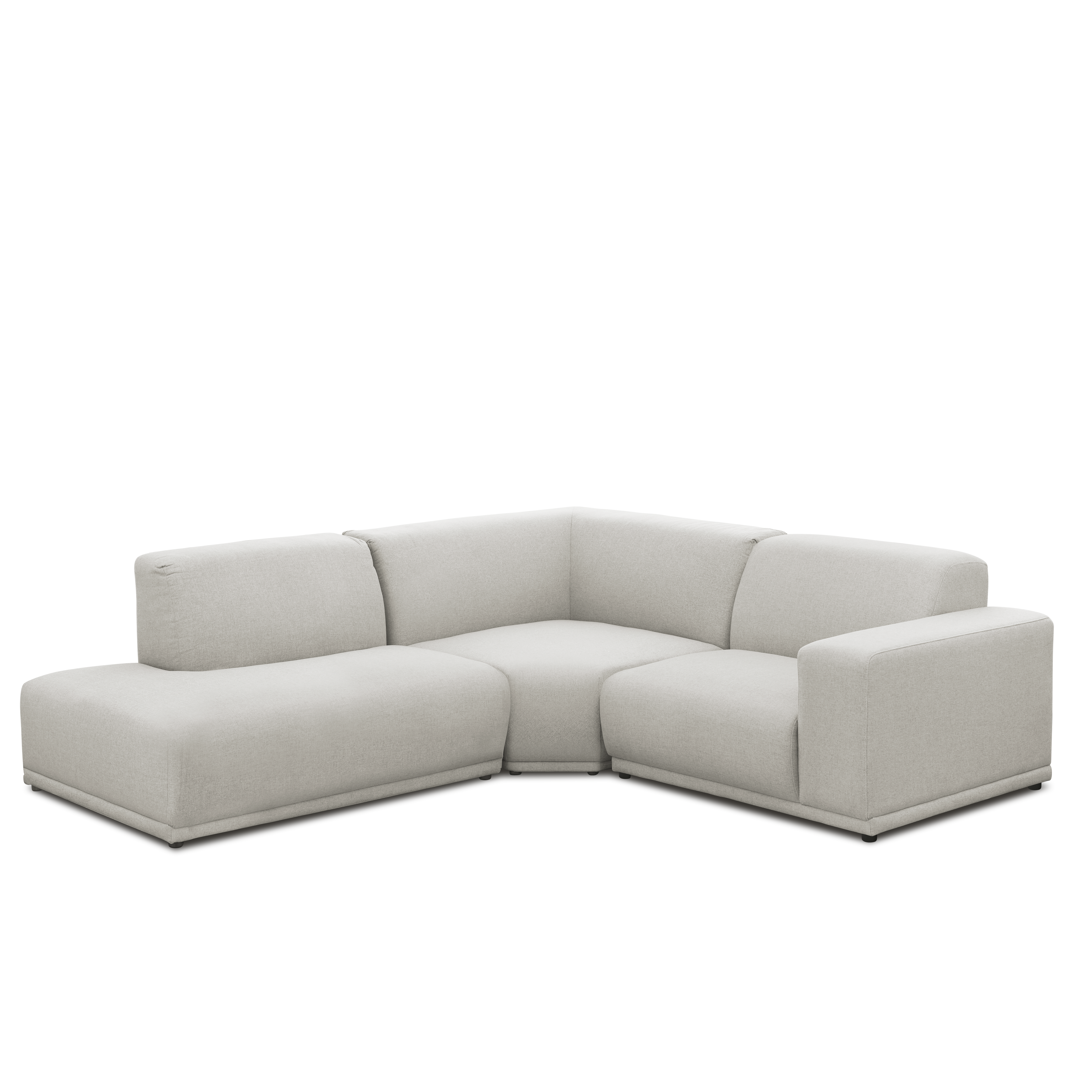 Milan 3 Seater Corner Extended Sofa - Ivory (Fabric), Milan by HipVan | HipVan