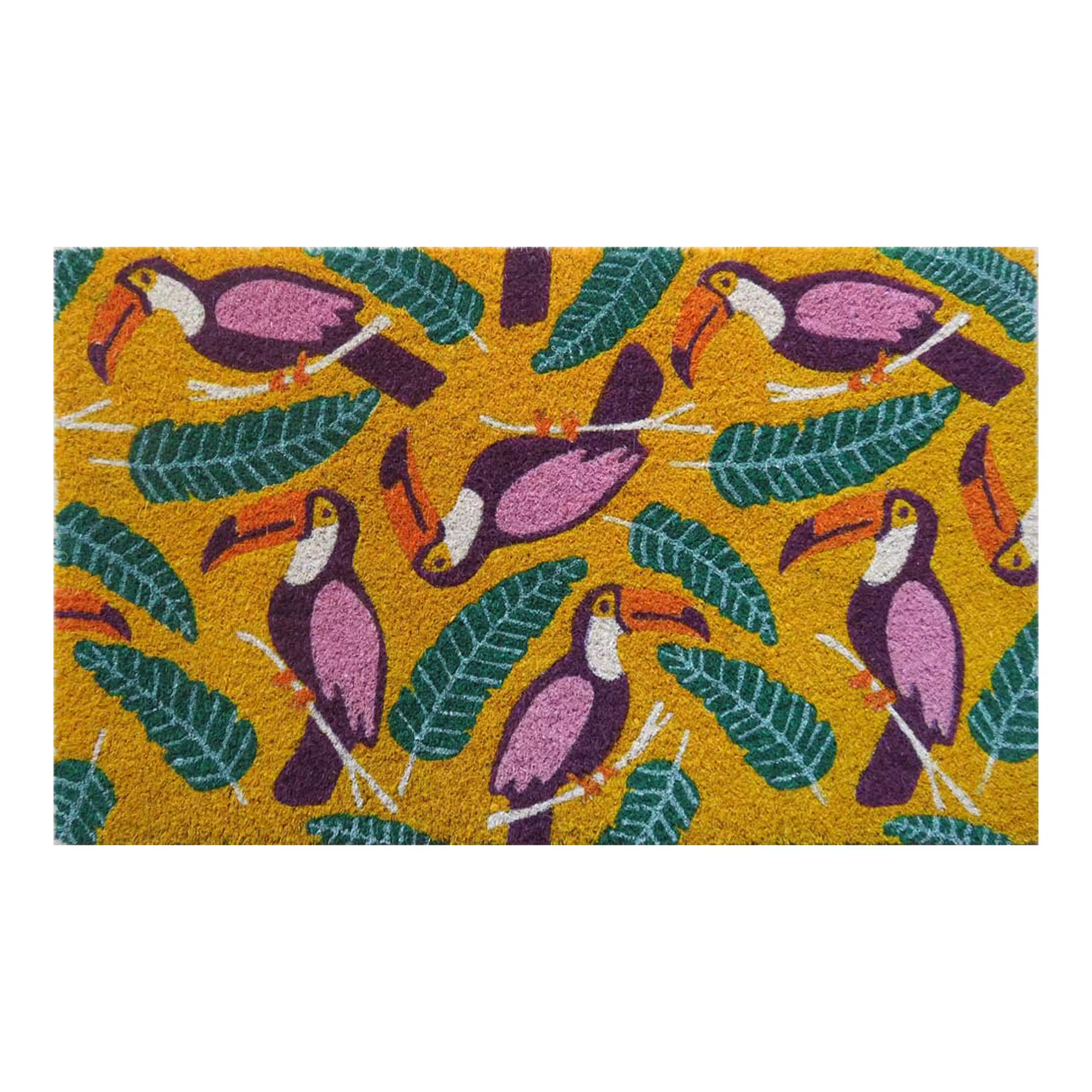 Tropical Toucans Coir Door Mat, Coir Door Mats by HipVan | HipVan