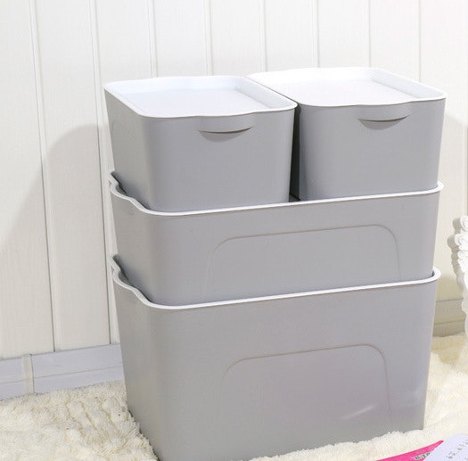 Clayton 8L Grey Storage Box with White Lid, Storage Essentials by ...