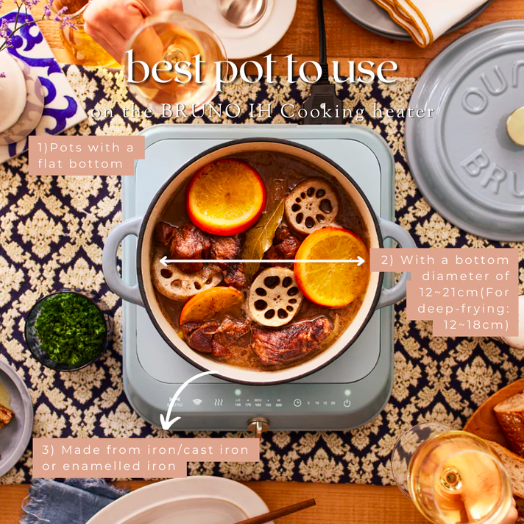 BRUNO IH Cooking Heater - Blue Grey, BRUNO Hotplates | HipVan