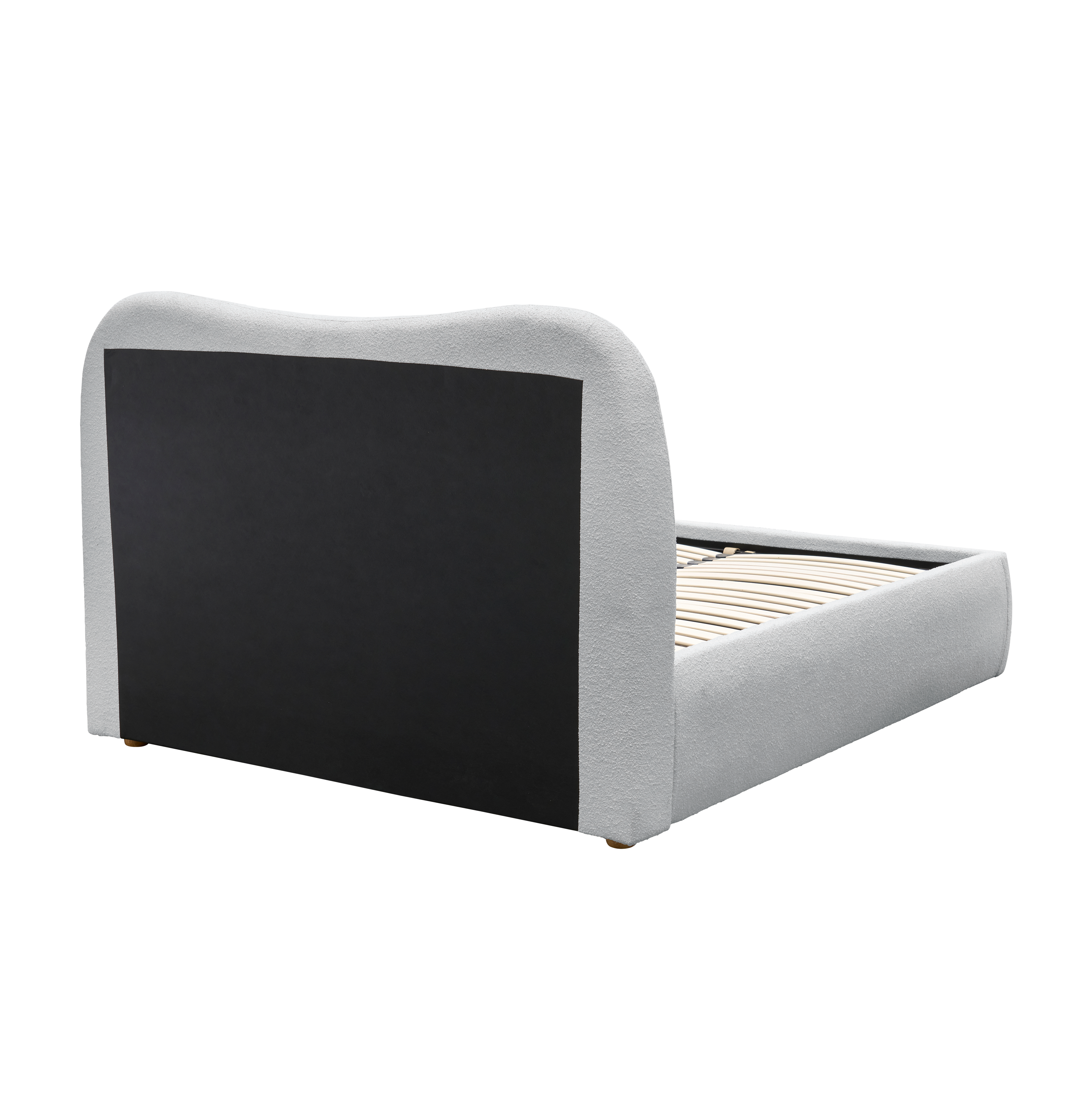 Arianna Queen Storage Bed - Light Grey Boucle, Low Bed Frames by HipVan ...