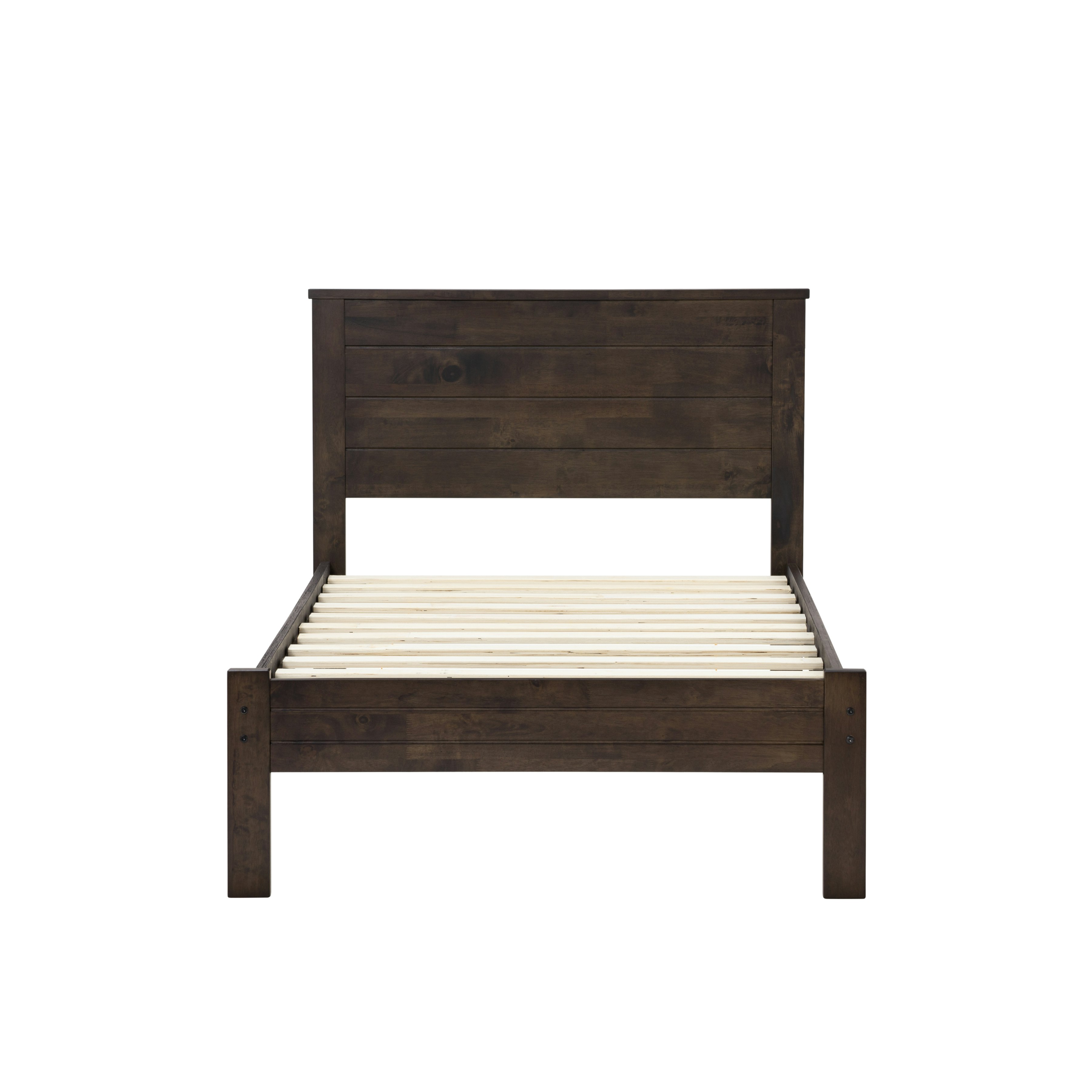 Barrett Single Bed - Dark Chestnut, HV Basic Beds & Bedroom Storage ...