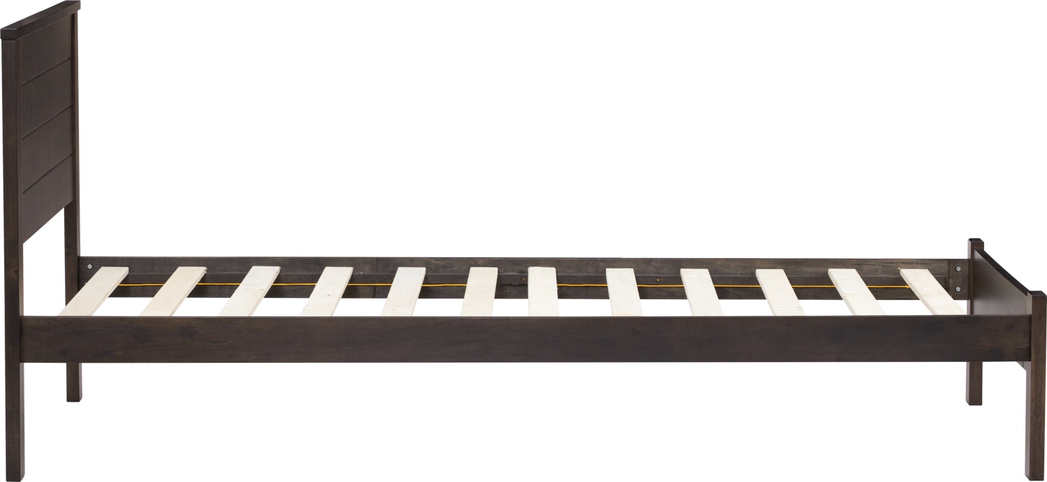 Barrett Single Bed - Dark Chestnut, HV Basic Beds & Bedroom Storage ...