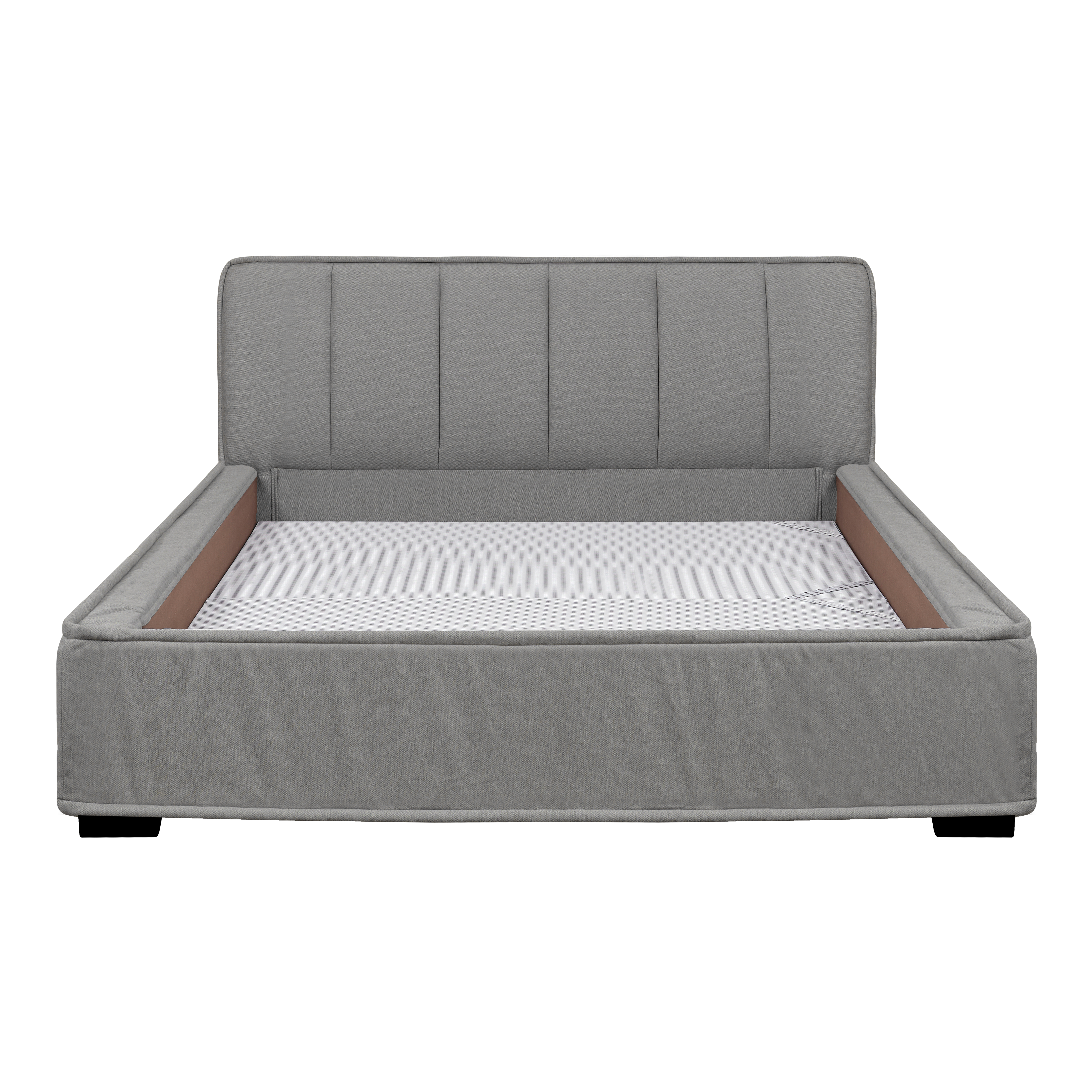 Emmett Queen Bed - Mink Grey, Low Bed Frames by HipVan | HipVan