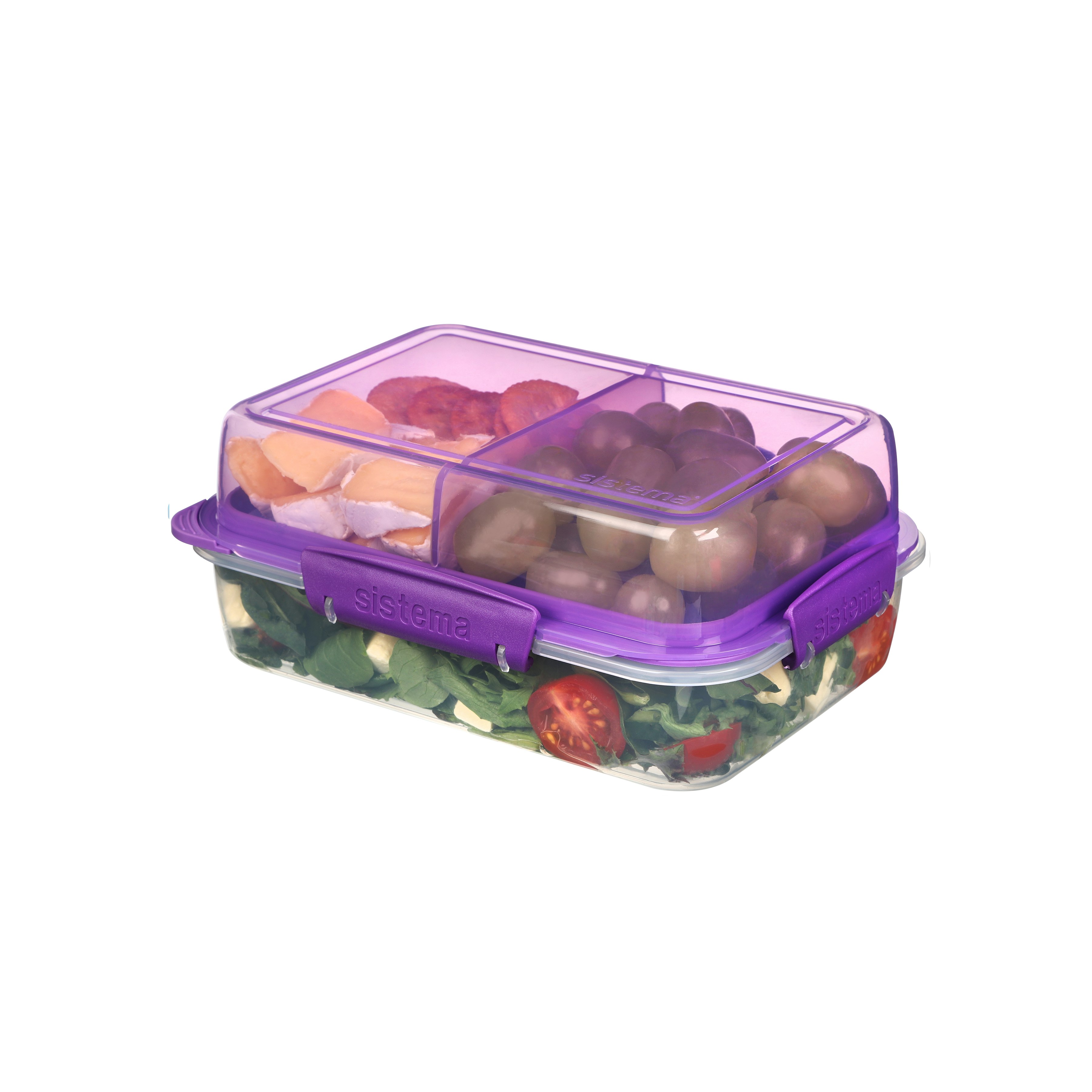 Sistema Lunch Stack To Go Rectangle 1.8L - Purple, Sistema | HipVan