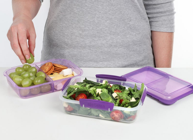 Sistema Lunch Stack To Go Rectangle 1.8L - Purple, Sistema | HipVan