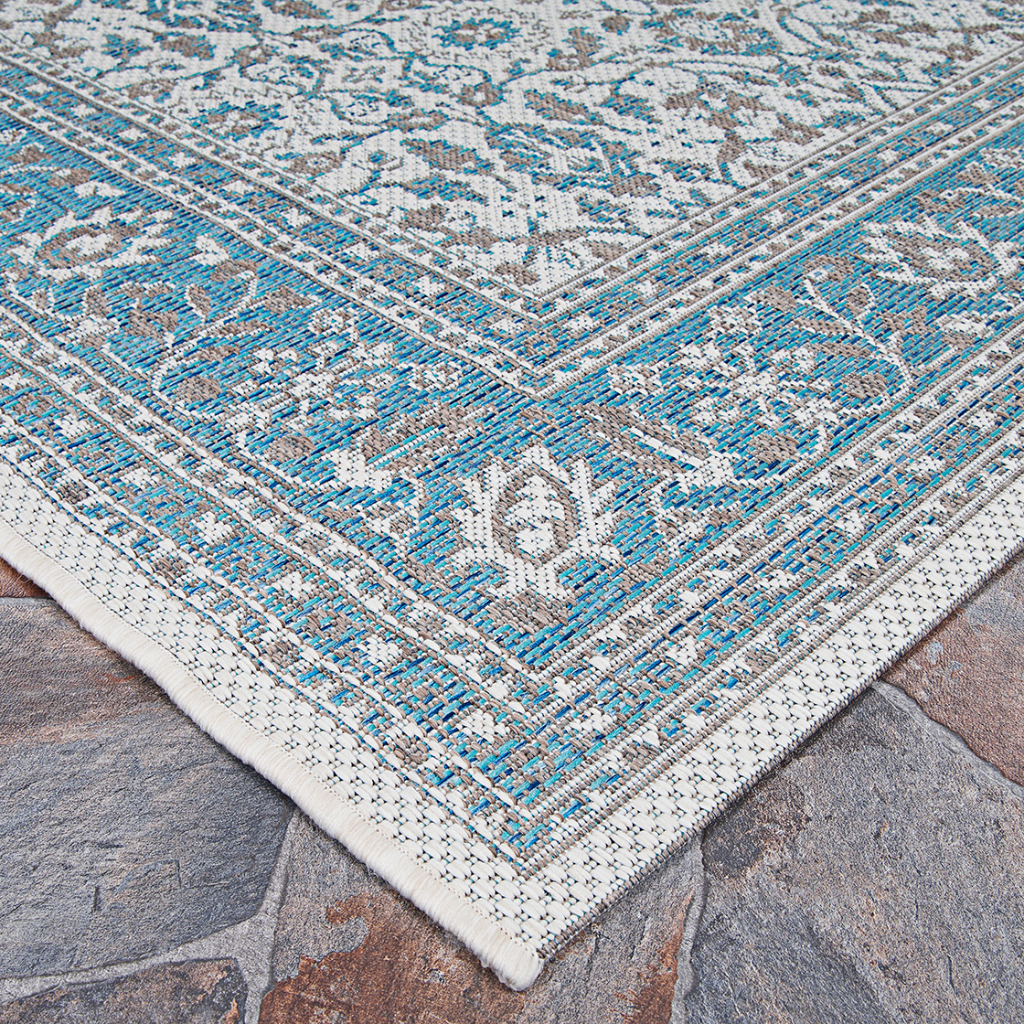 Carmoux Flatwoven Rug - Azure (3 Sizes), Llama Rugs by HipVan | HipVan