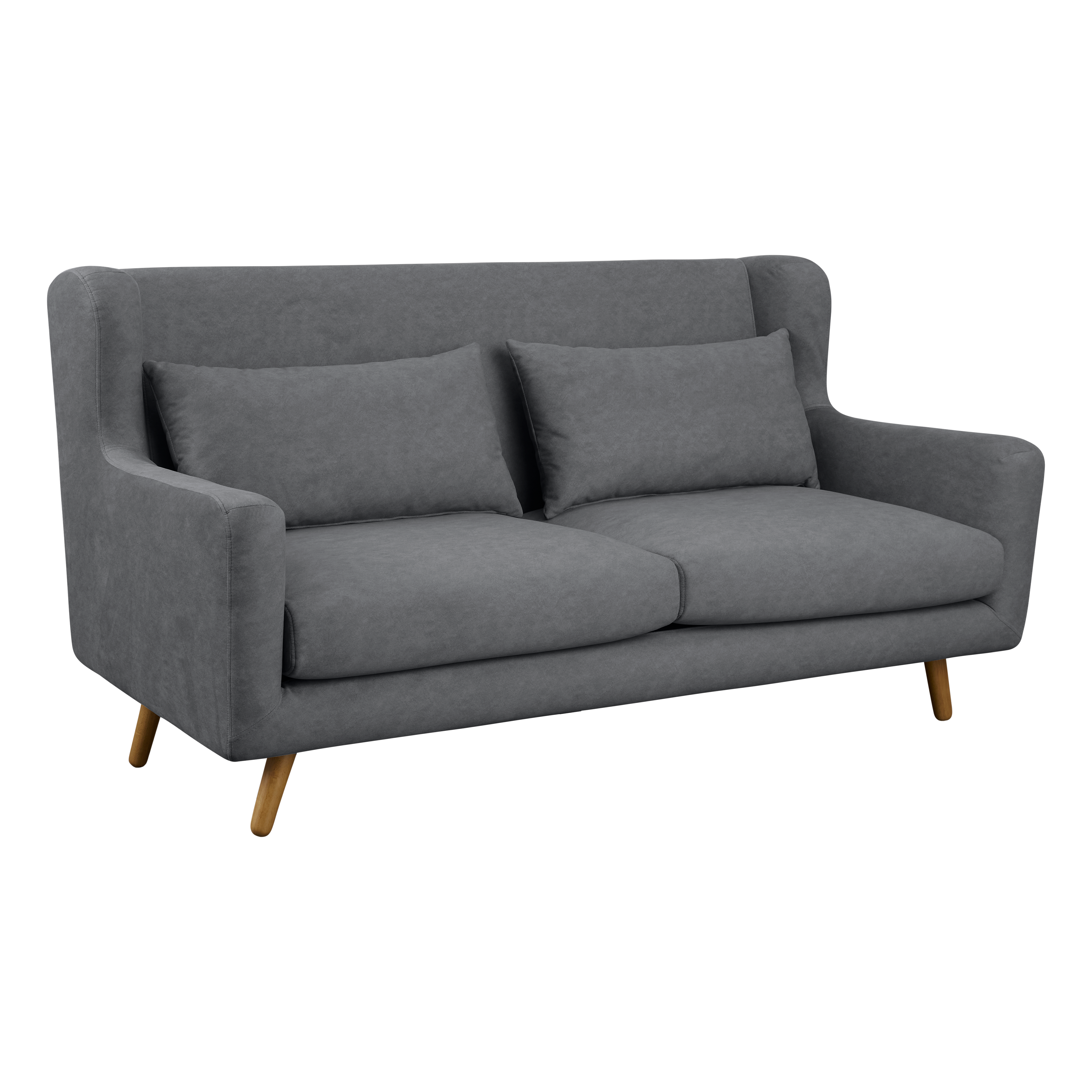 Luke 3 Seater Sofa - Dark Grey (Scratch Resistant), High Back Sofas by ...