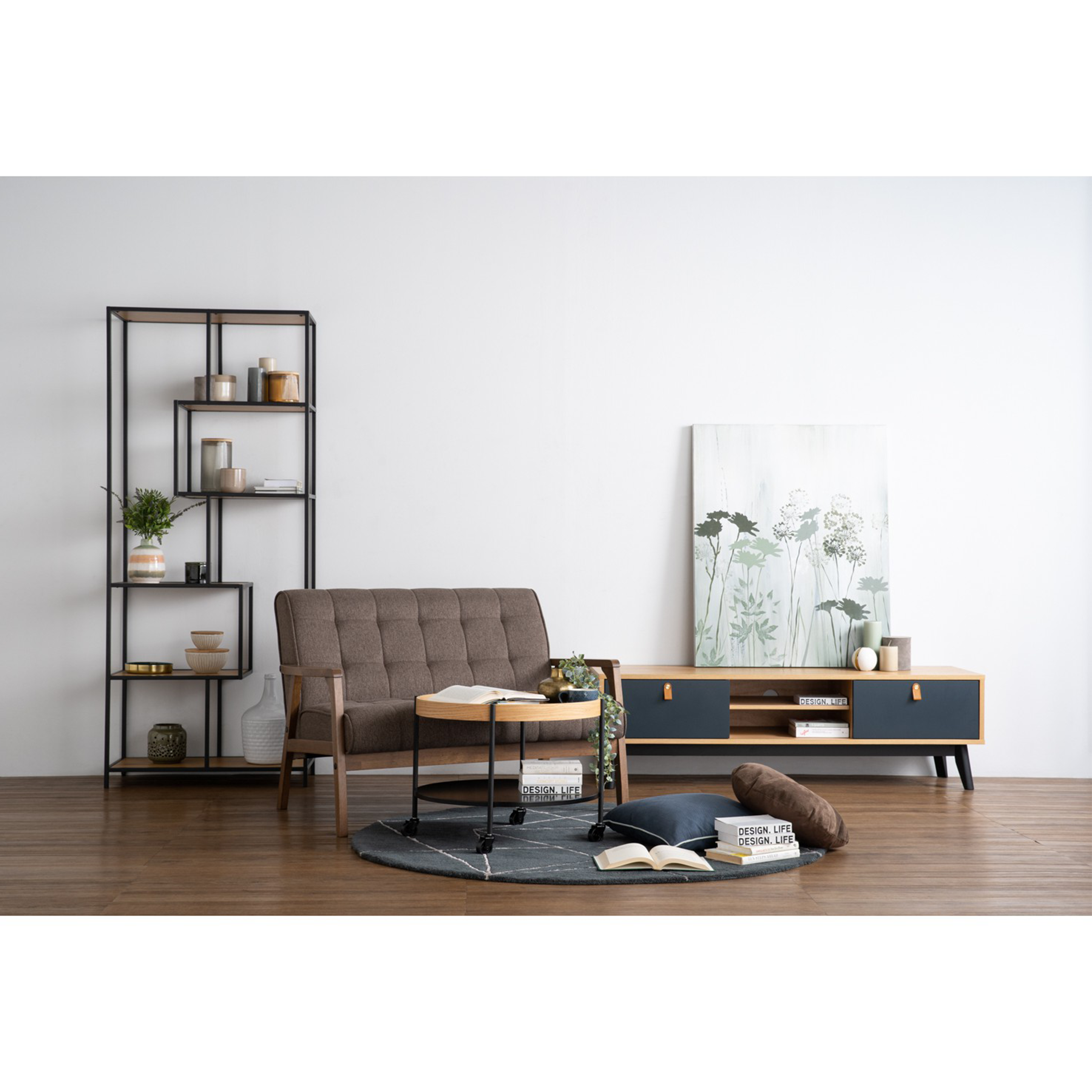 Tucson 2 Seater Sofa - Cocoa, Chestnut (Fabric), Tucson by HipVan | HipVan