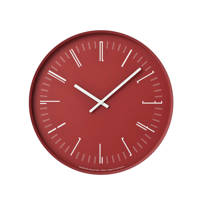 Draw Wall Clock (Flat) -Black, Lemnos Clocks | HipVan