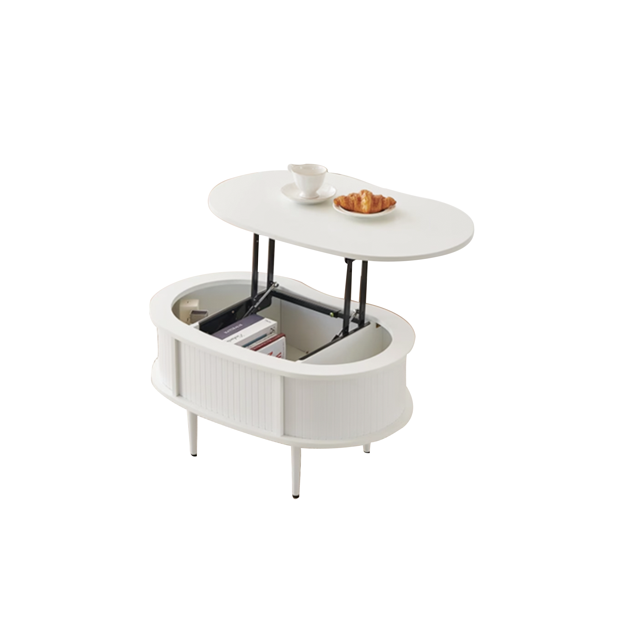 Roman Lift-Up Coffee Table 0.8m - White, Lift Top Storage Coffee Tables ...