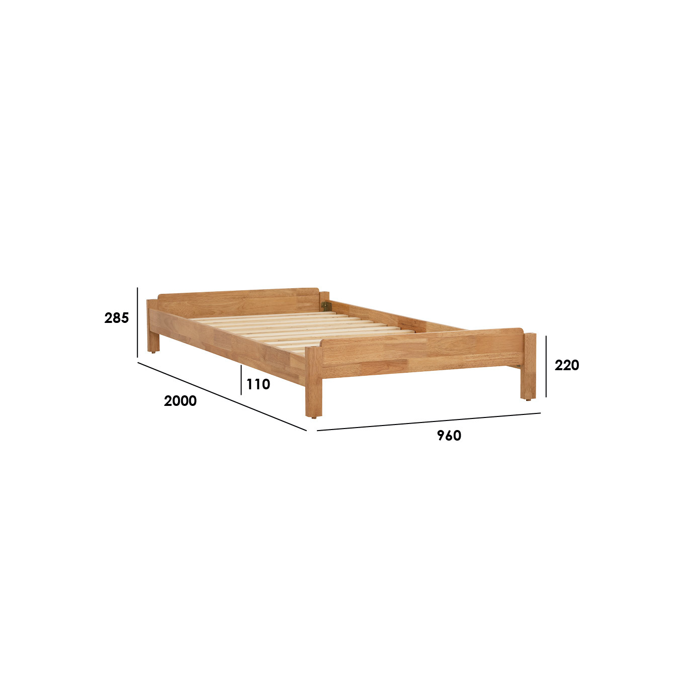 Hans Stackable Single Bed - Natural, HV Modern Beds & Bedroom Storage ...