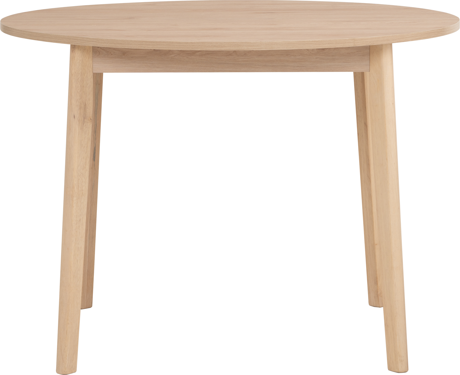 Sergio Round Dining Table 1m - Milk Oak, HV Basic Dining Tables ...