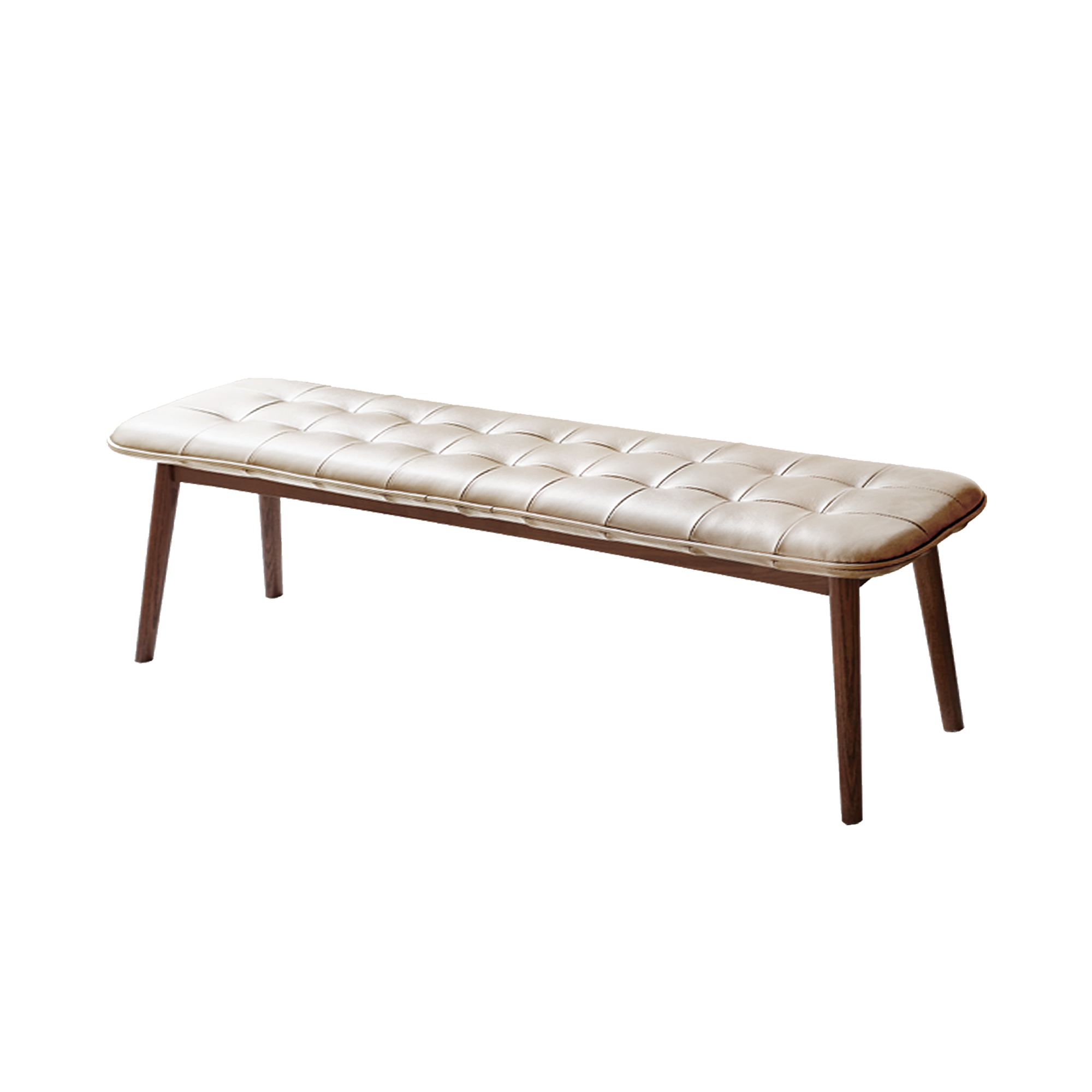 Soren Bench 1.4m - Off White (Genuine Cowhide Leather), Soren by HipVan ...