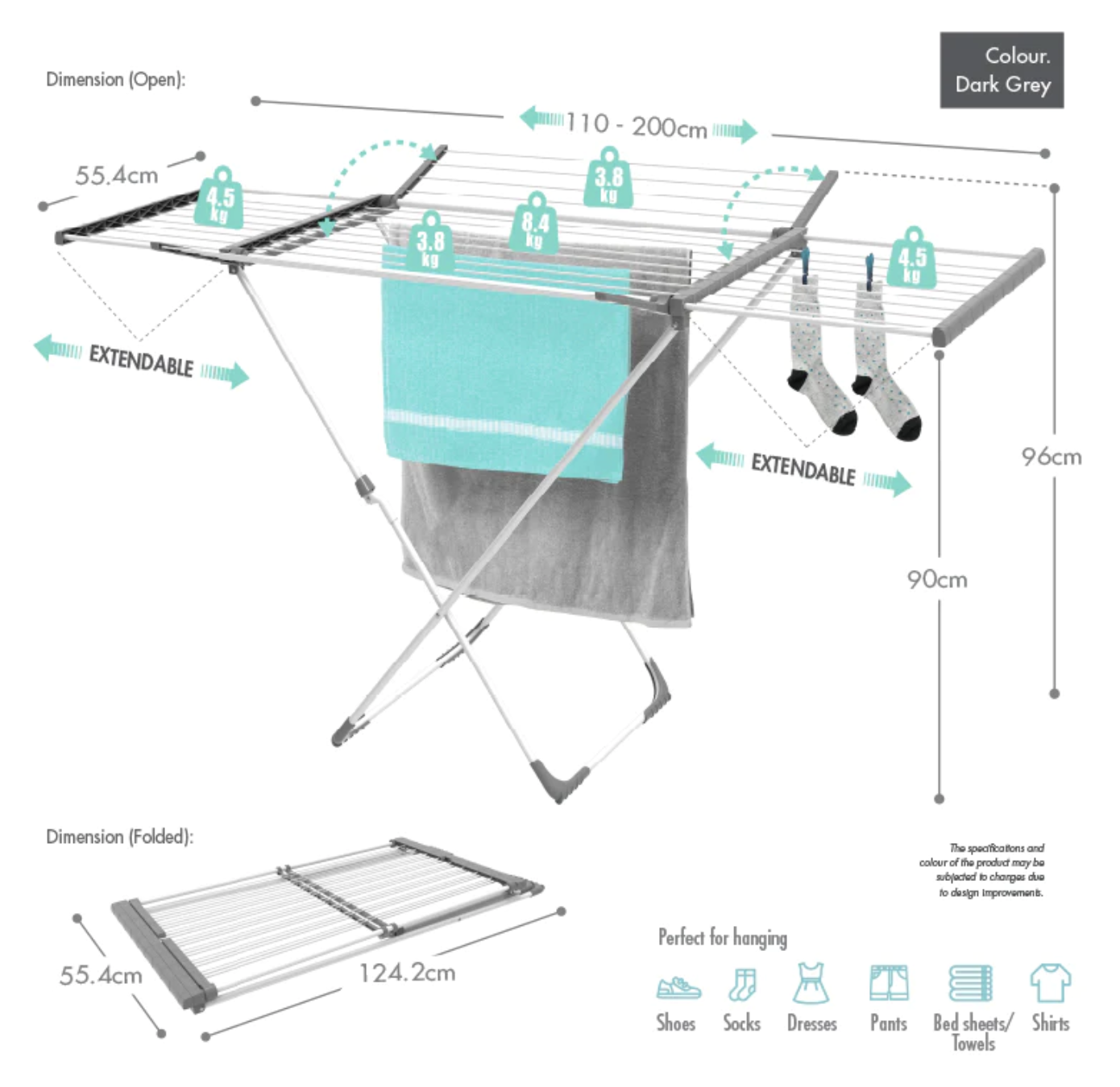 Krusty Extendable Drying Rack- 25m, Houze | HipVan